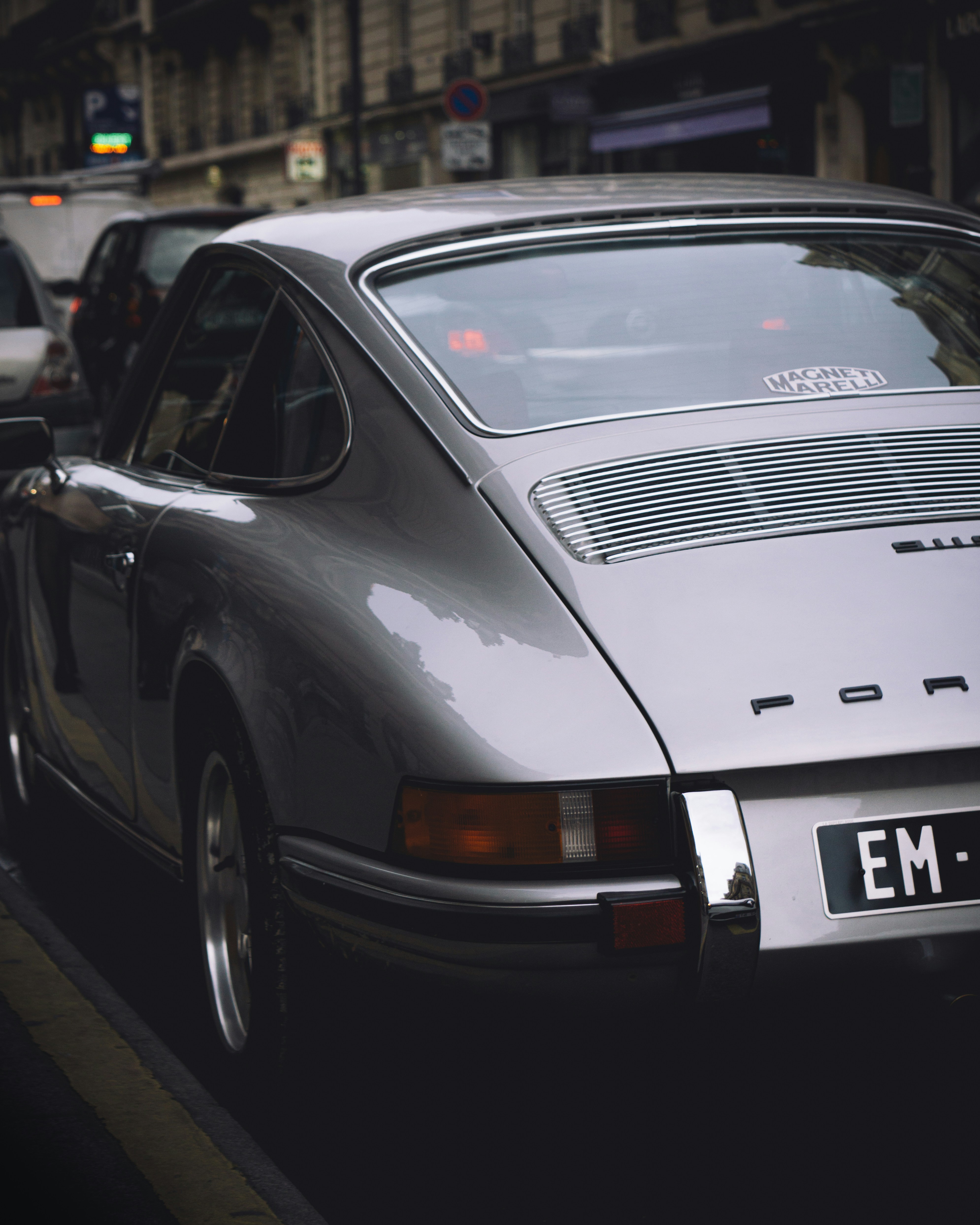 Vintage Porsche 911 on a Dusky European Street
