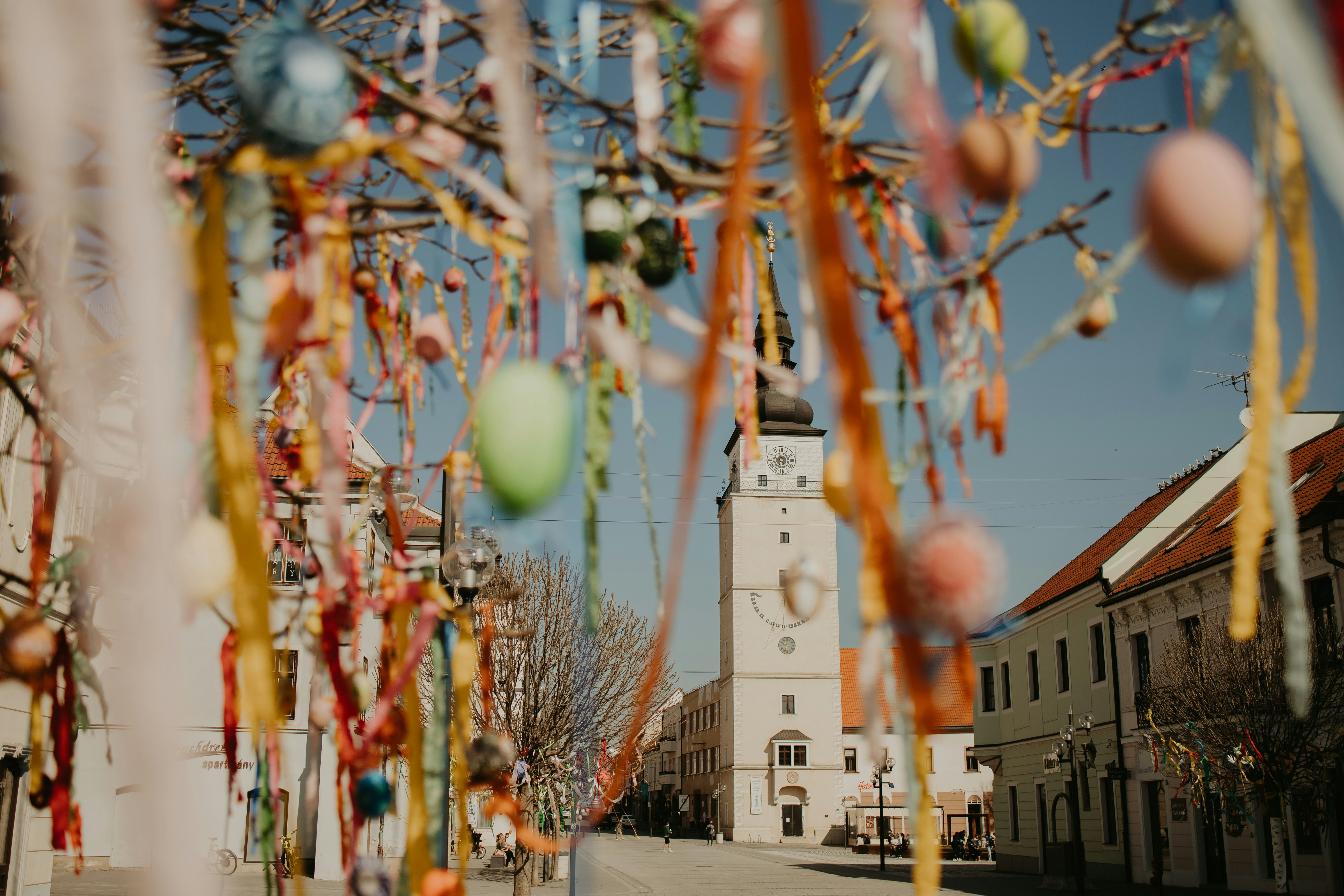 Easterway Arch: A Street Frame Framed by Colorful Festooning
