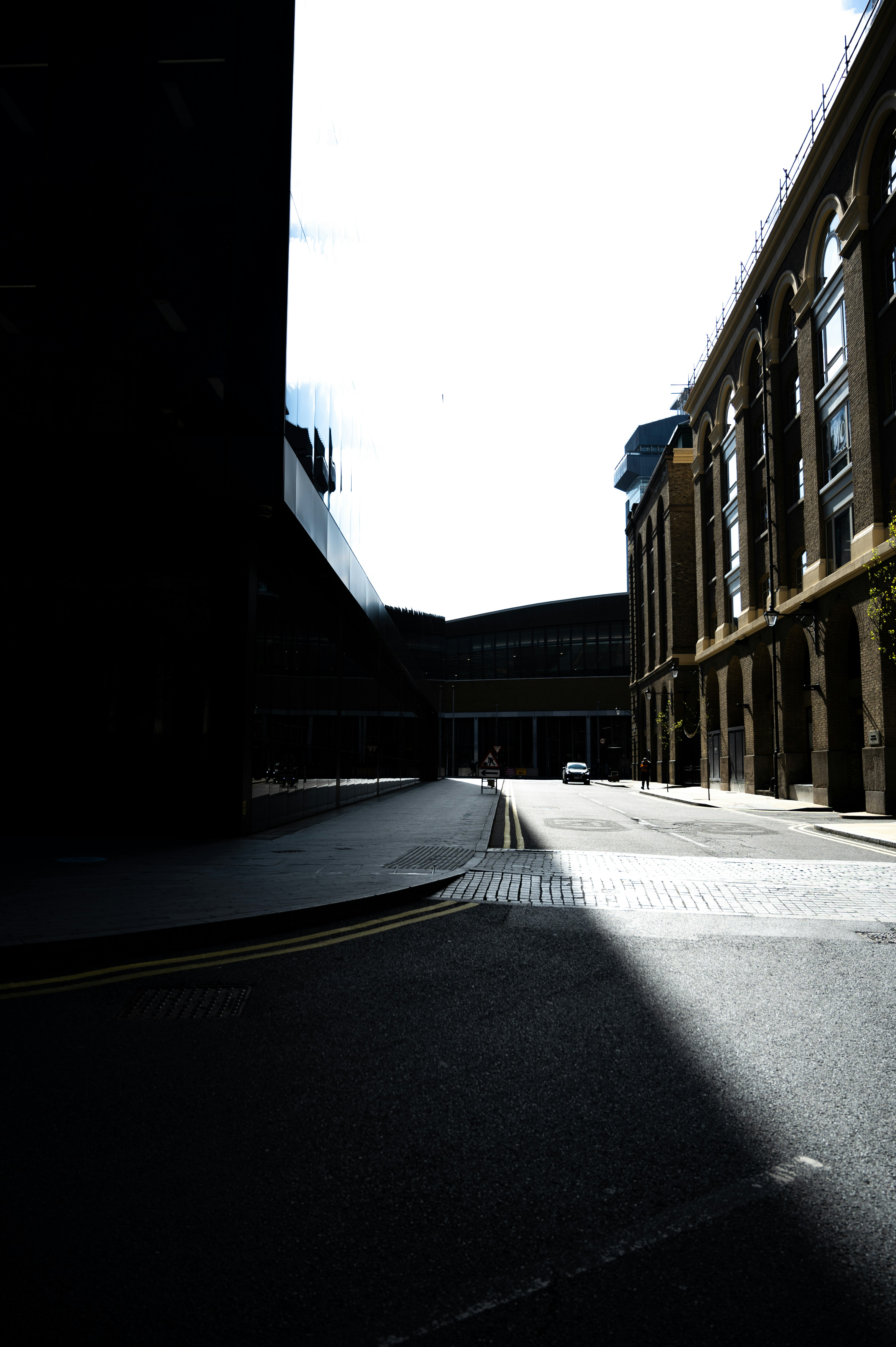 Vanishing Point Between Brick and Shadow