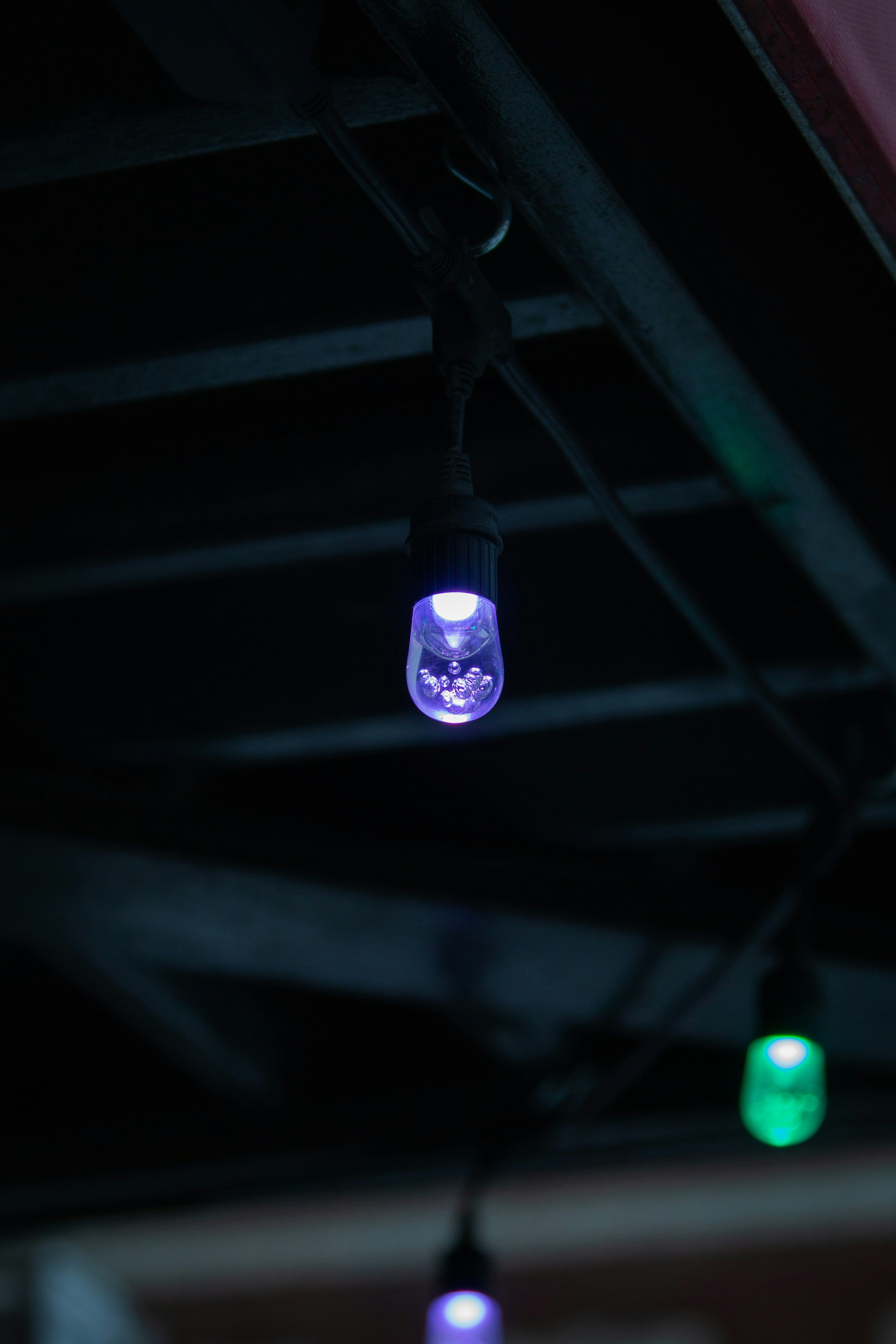 Purple Light Bulb Room