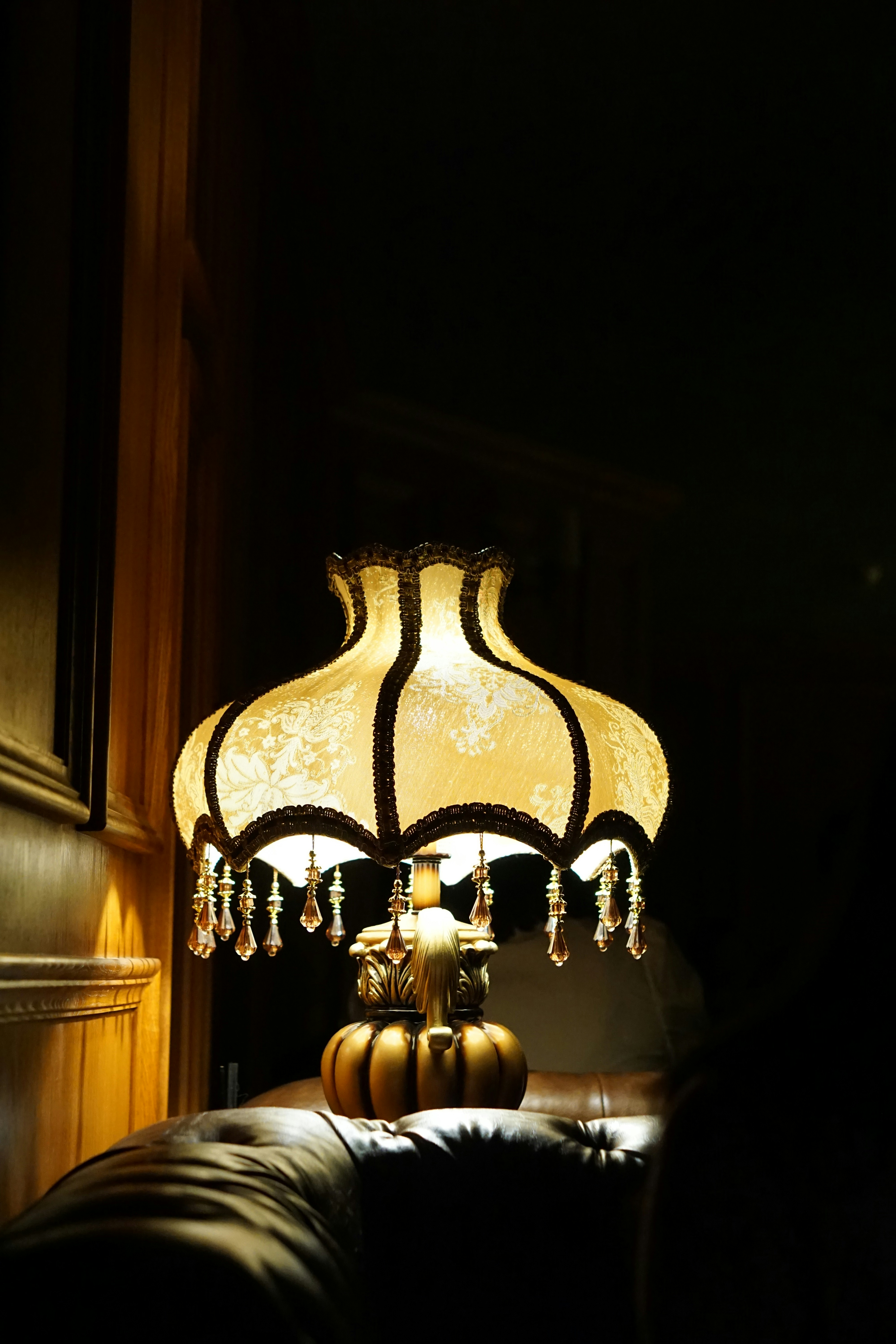 black and brown pendant lamp