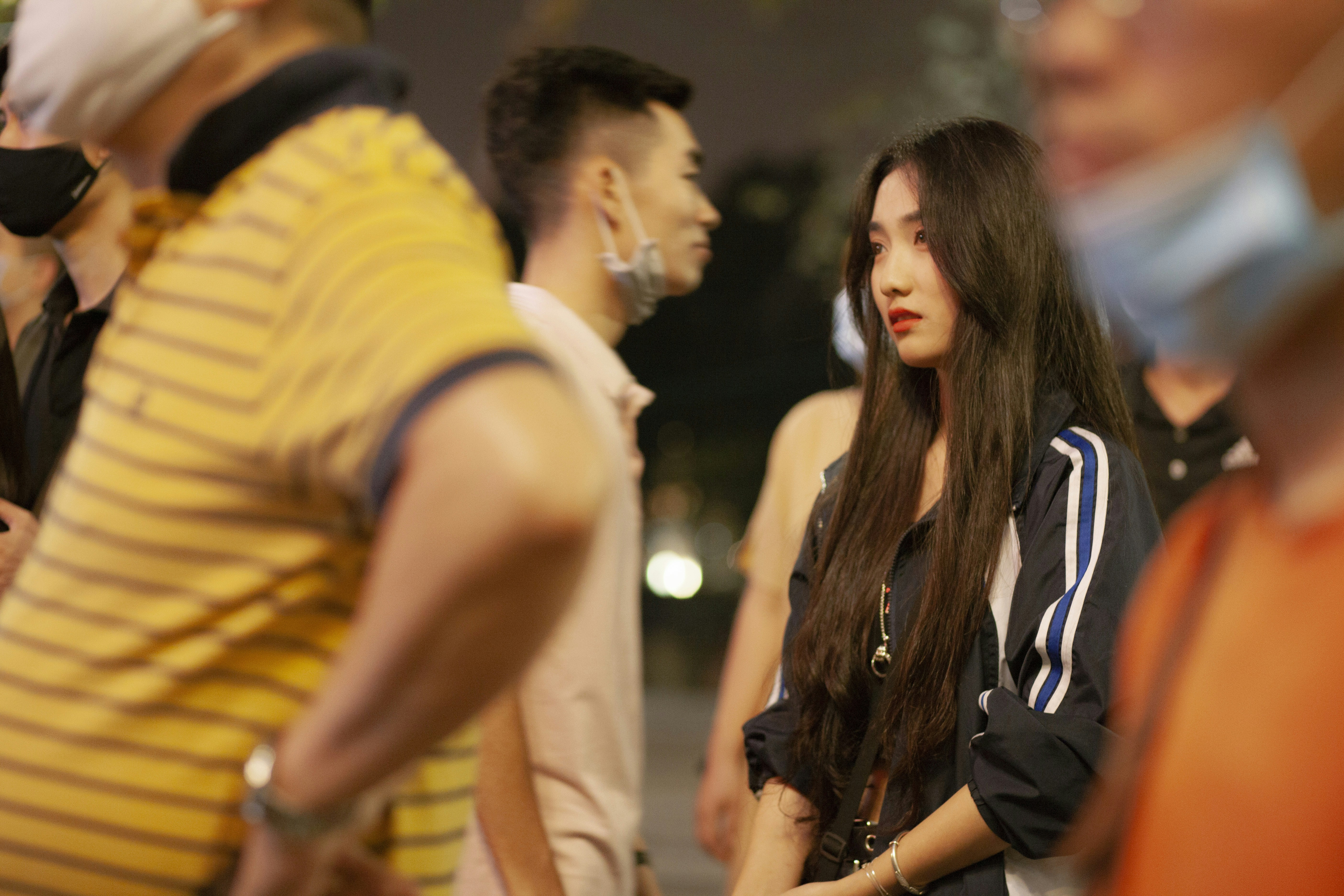 Amidst the Crowd: A Moment of Reflection