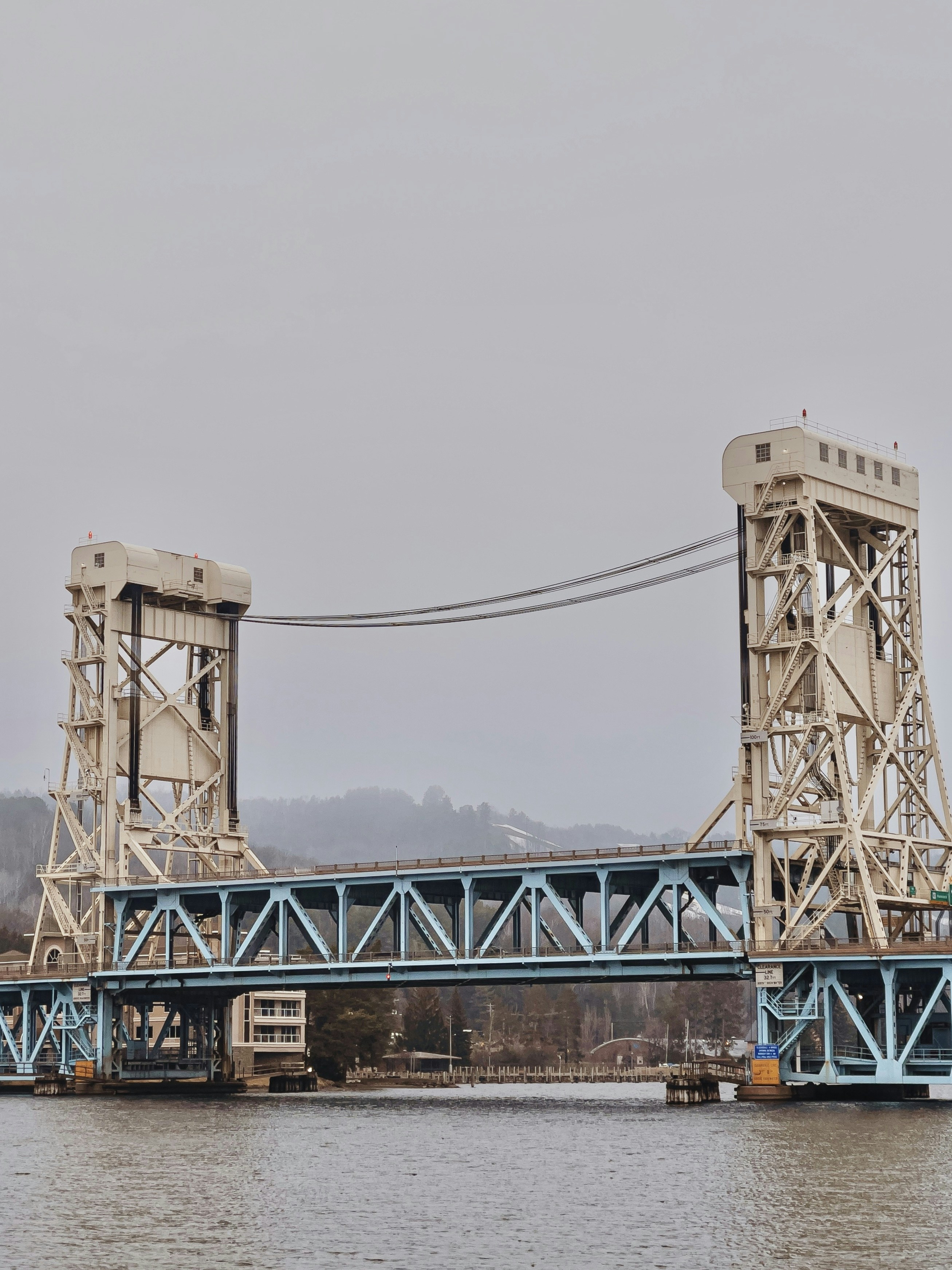 Blue Steel Span: A Quiet Moment Under the Towers