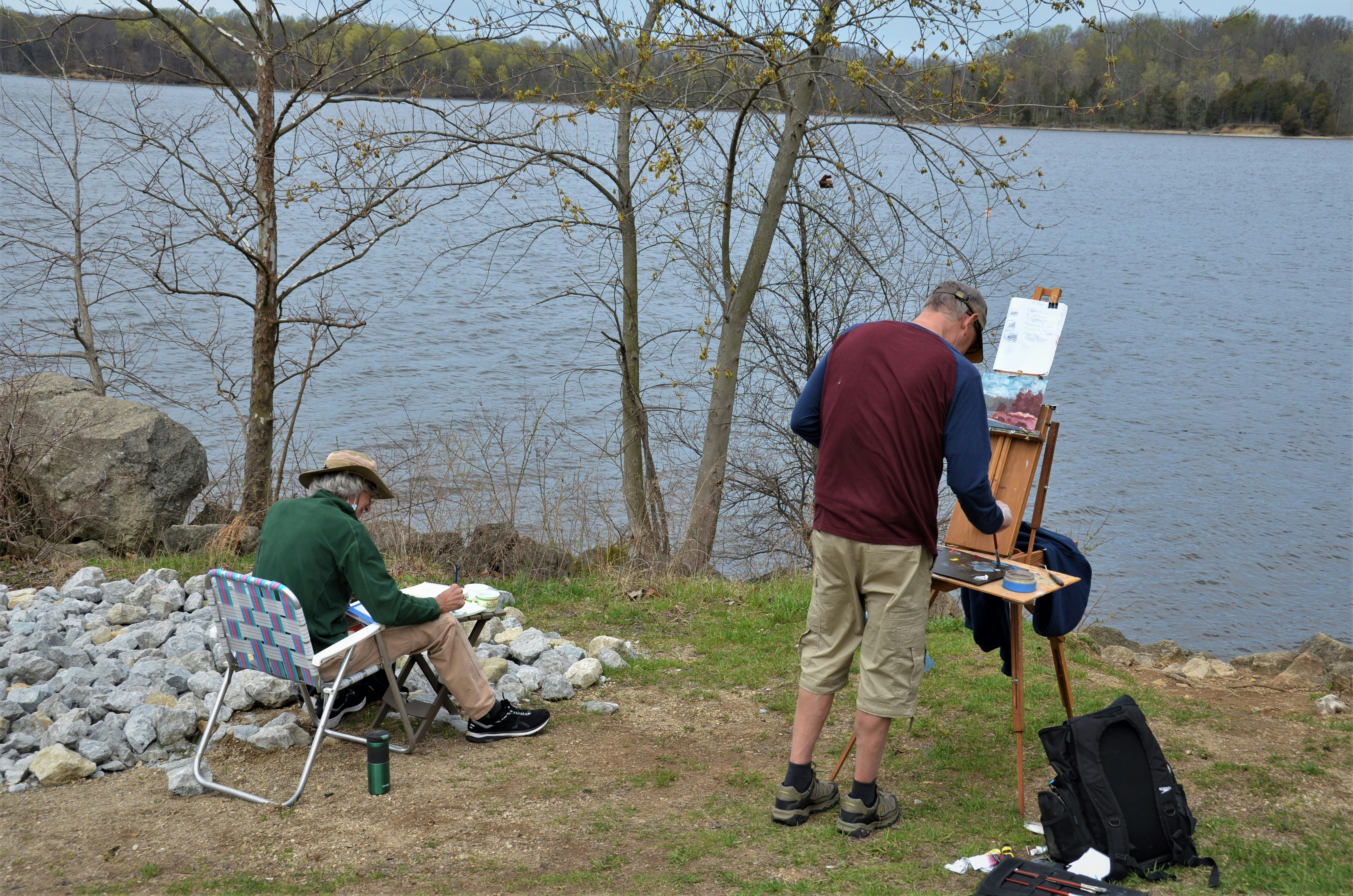 Two Painters at the Lake: Studio by the Shore