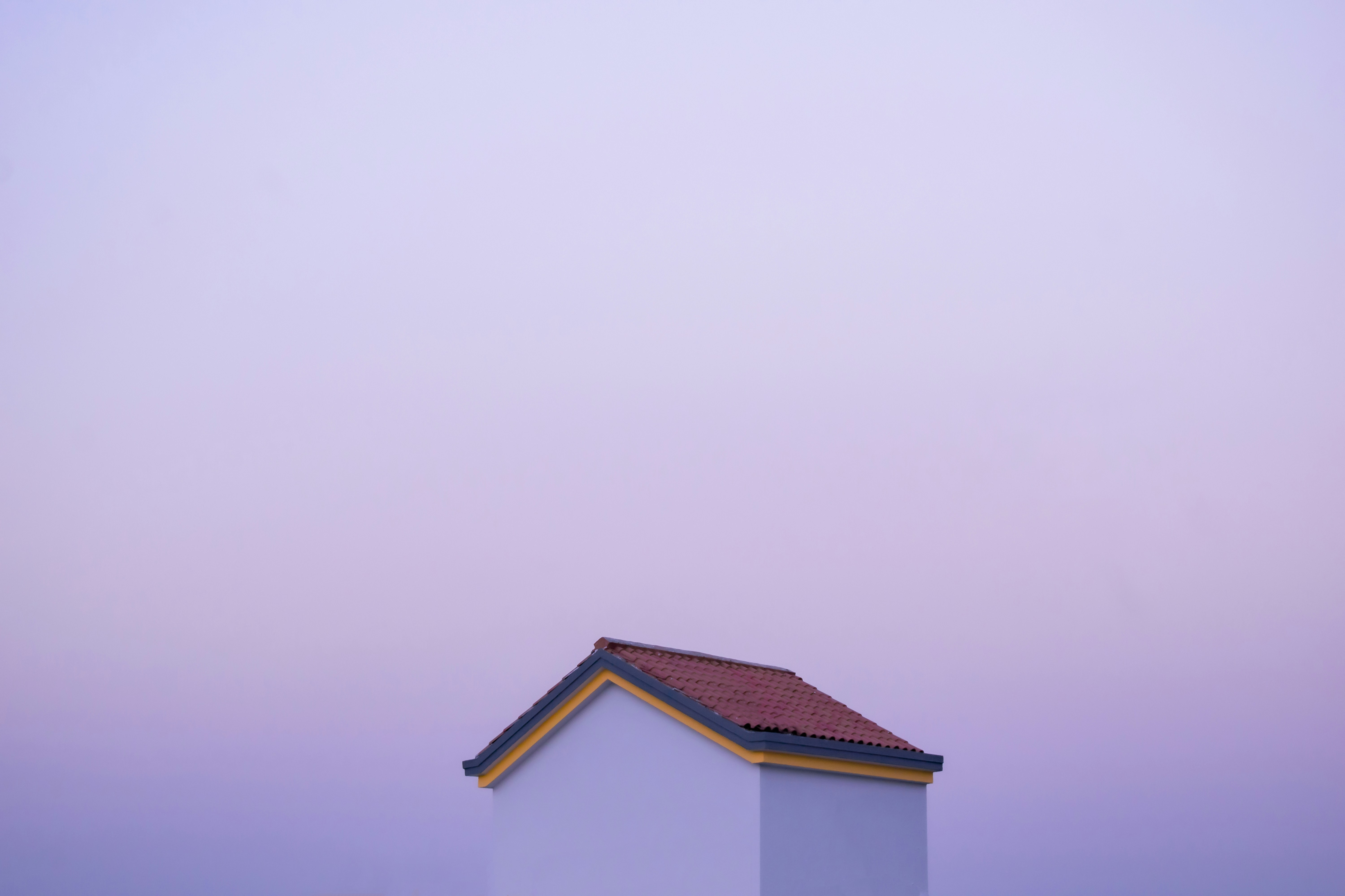 Pastel Dusk: A Minimalist Rooftop Corner