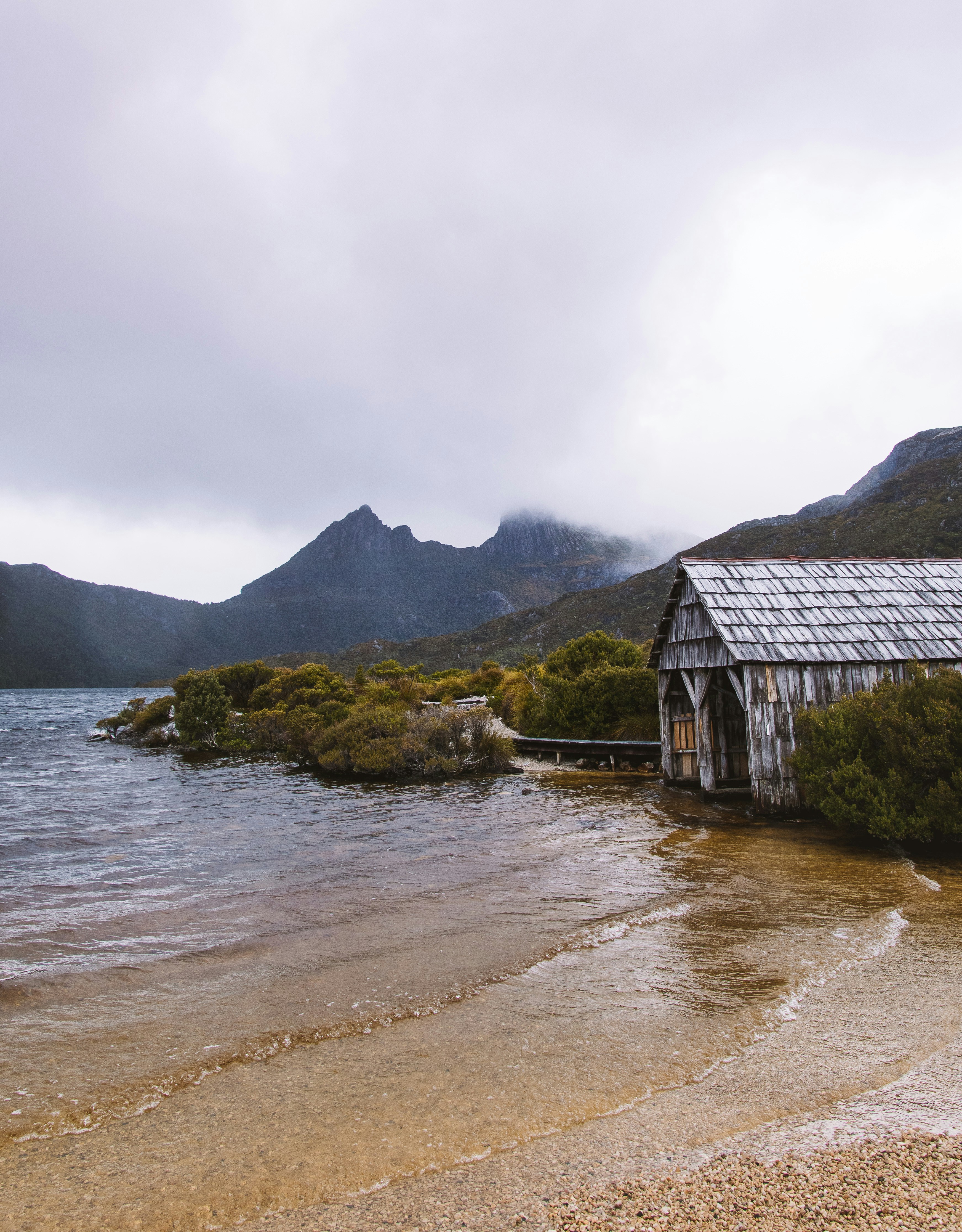Lakeside Shack Beckoning the Mist