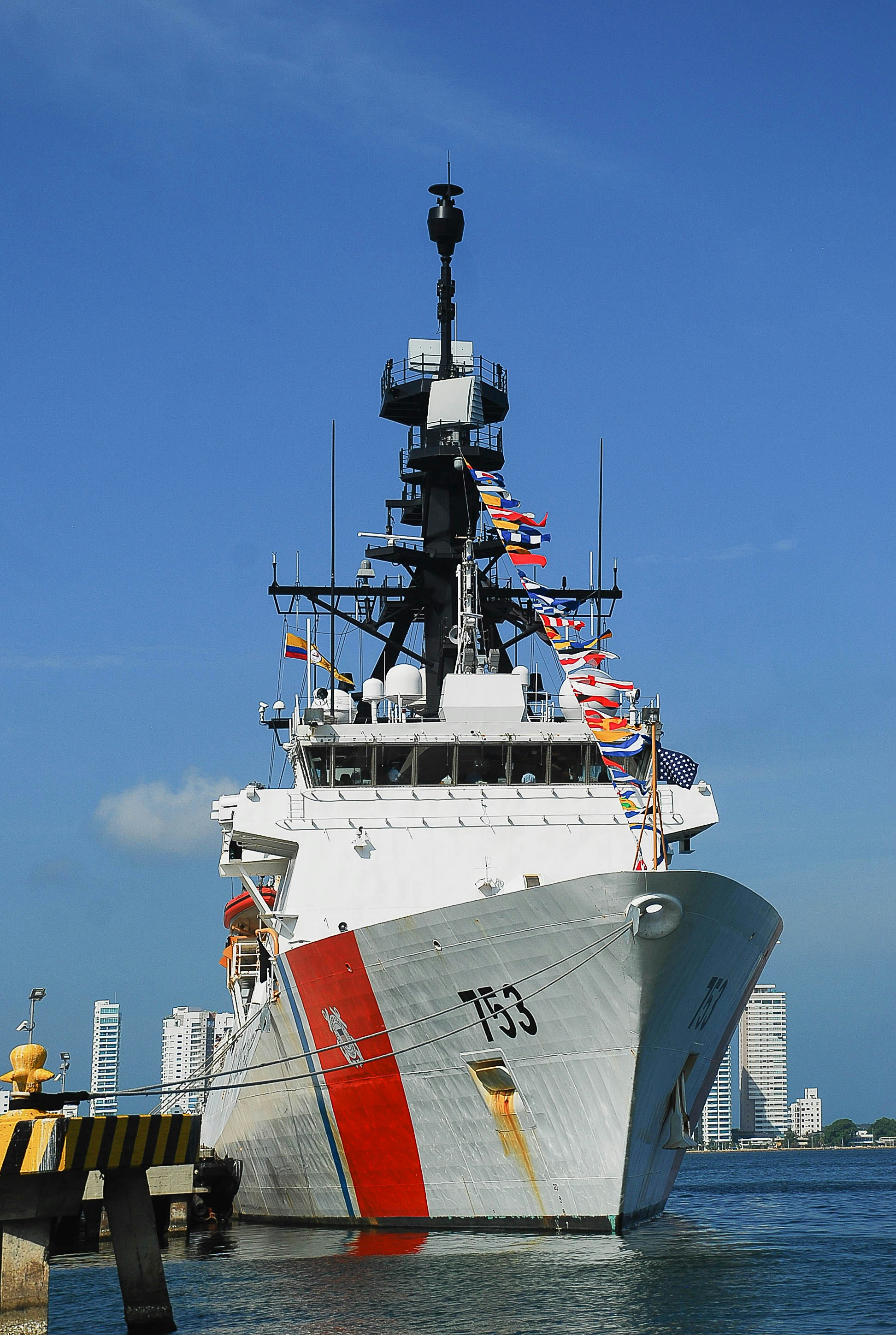 White and red ship on sea during daytime photo – Free Cartagena Image ...