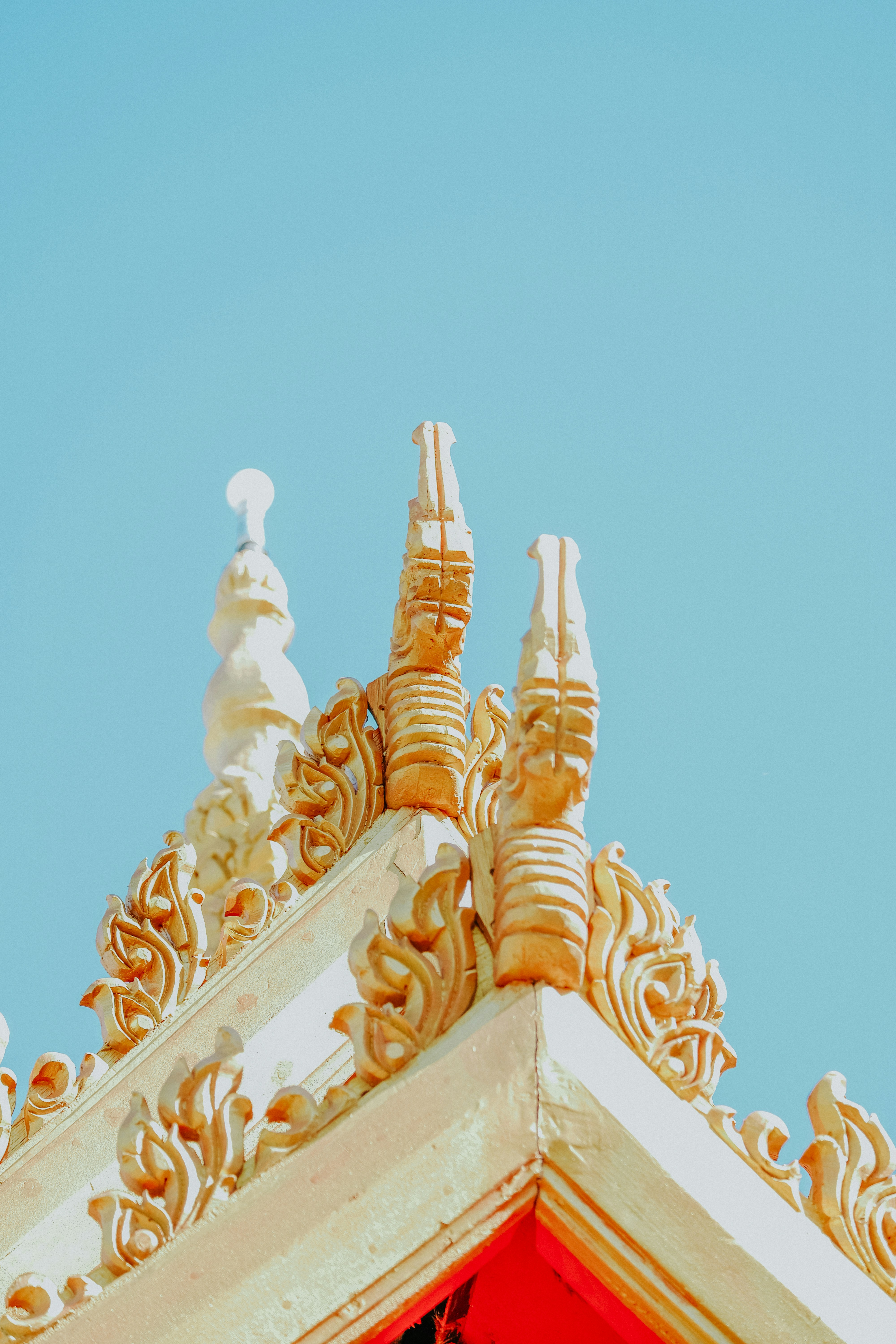 Amber Spires Crown a Cerulean Temple Roof