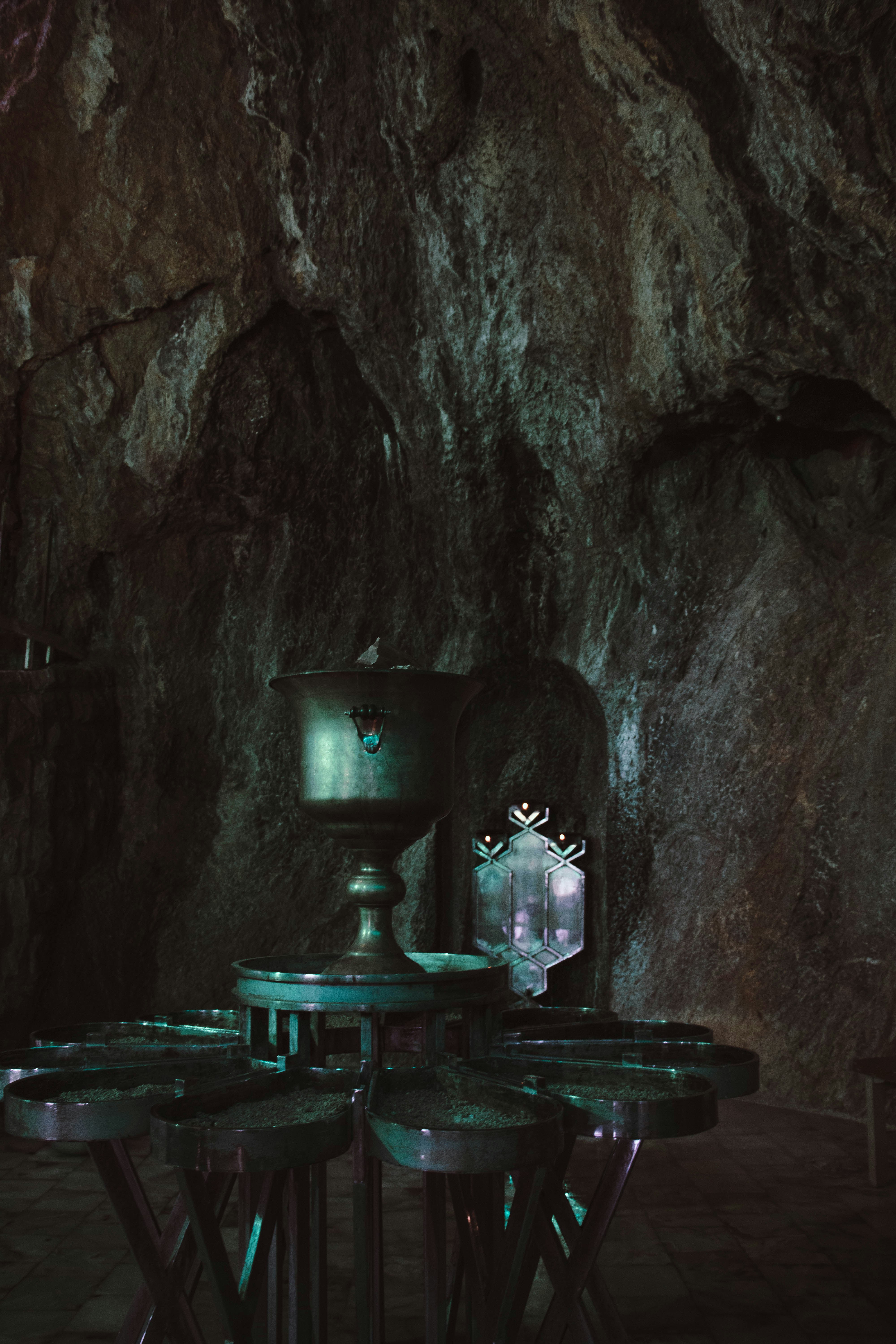 Emerald Glow in a Cavern Shrine
