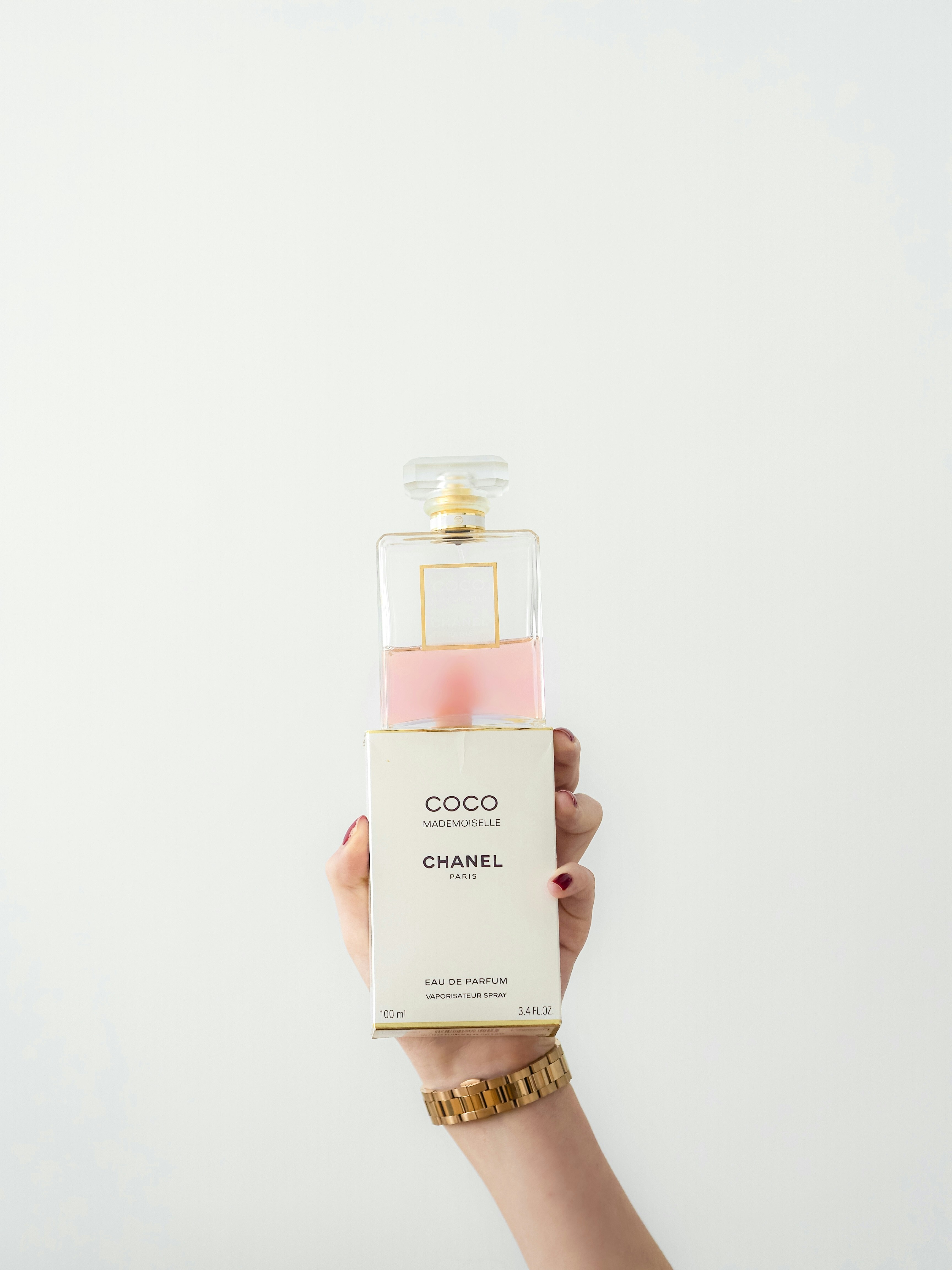 A hand holding a bottle of coco coco chanel photo – Free Style Image on ...