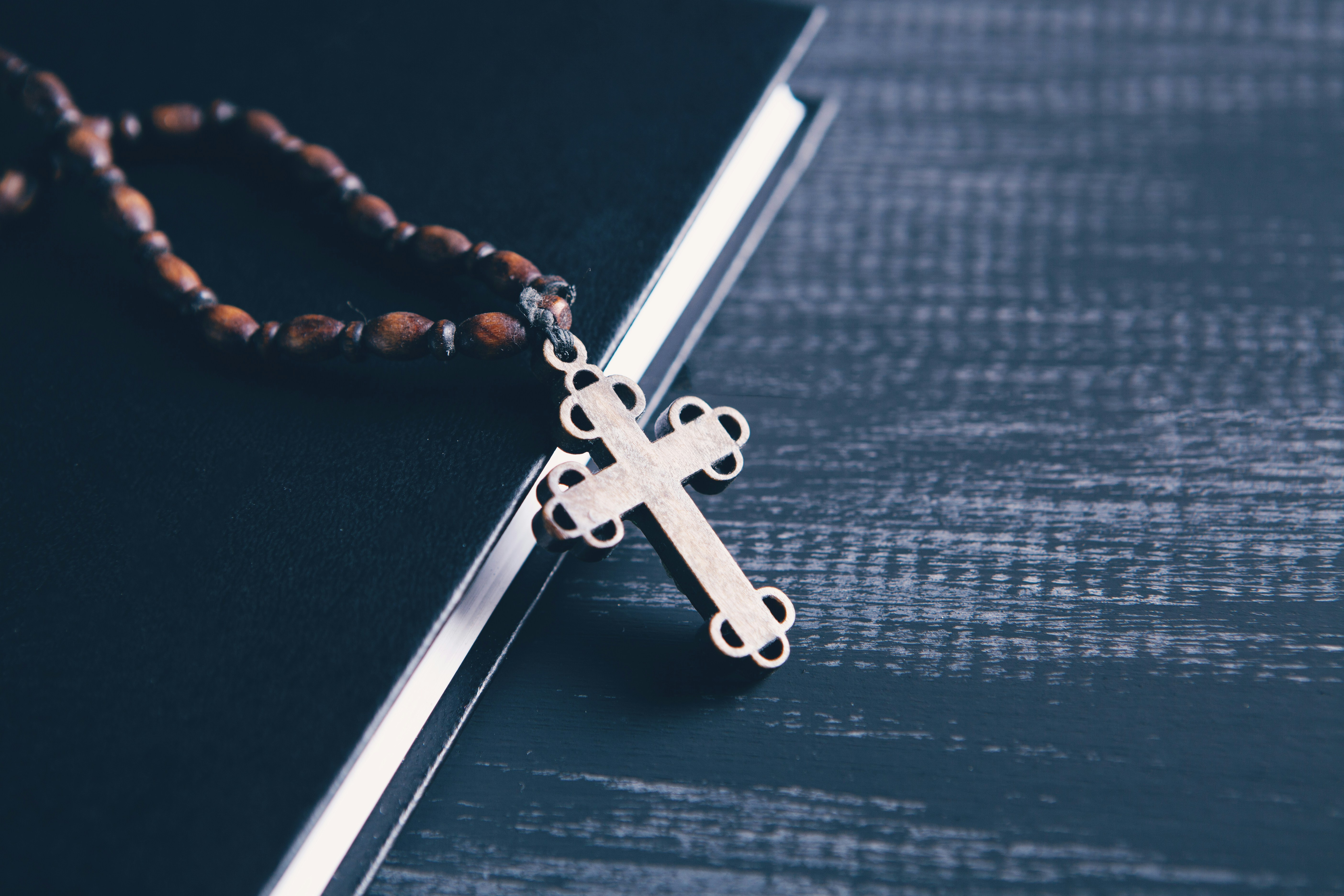 Silver and brown crucifix pendant necklace photo – Free Weapon Image on ...