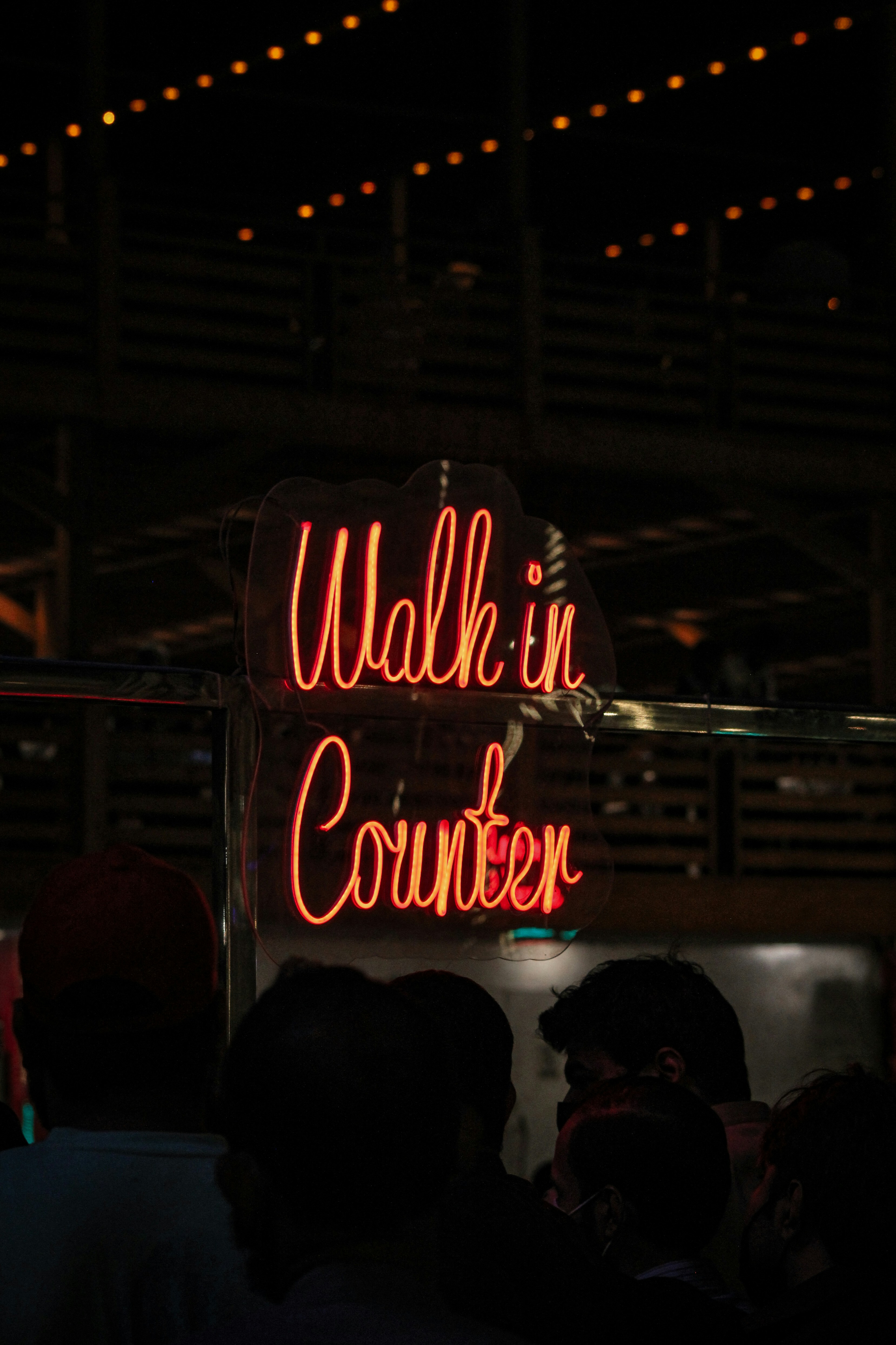 A neon sign that reads walk in counter photo – Free Neon lights Image ...