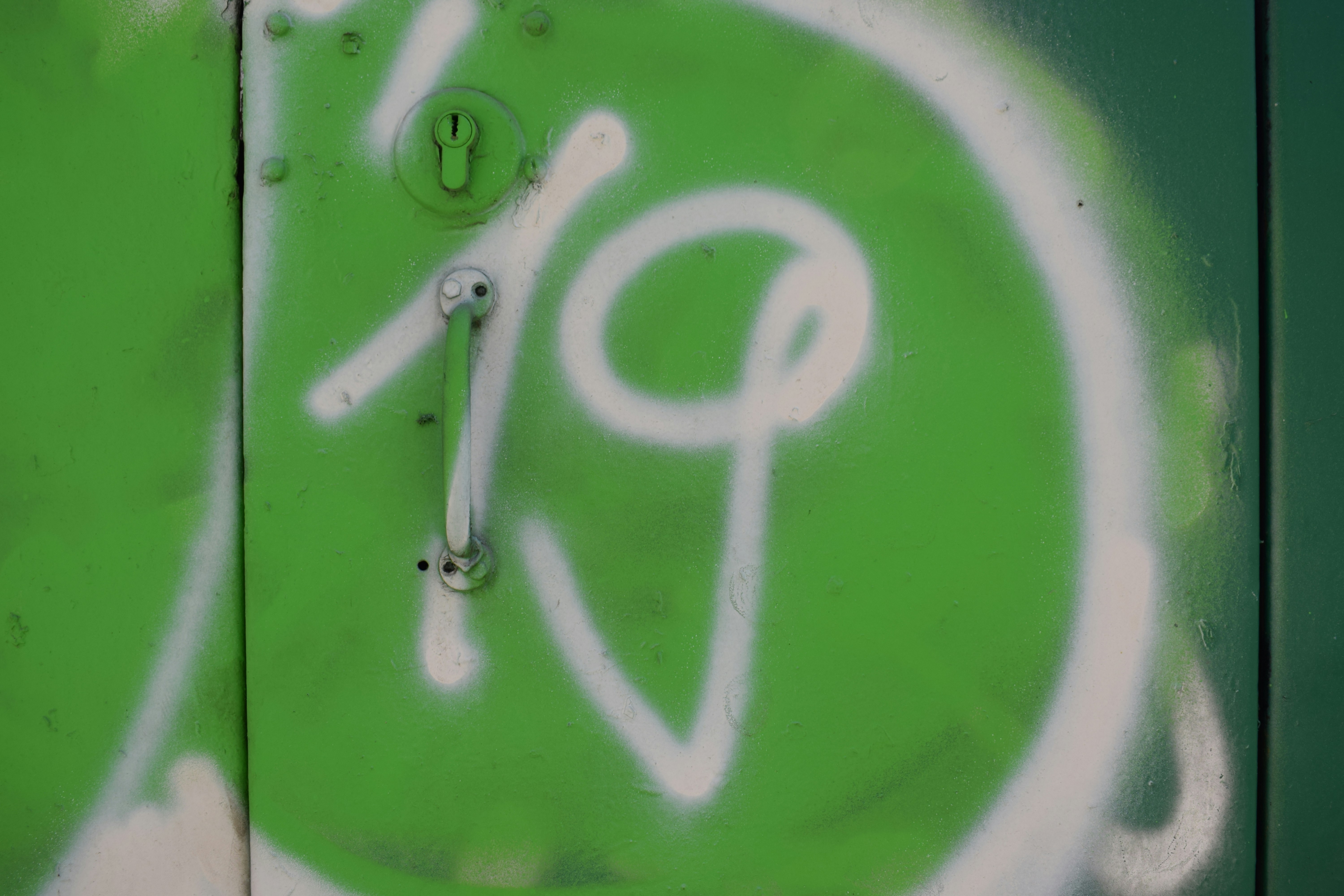 green and white love print