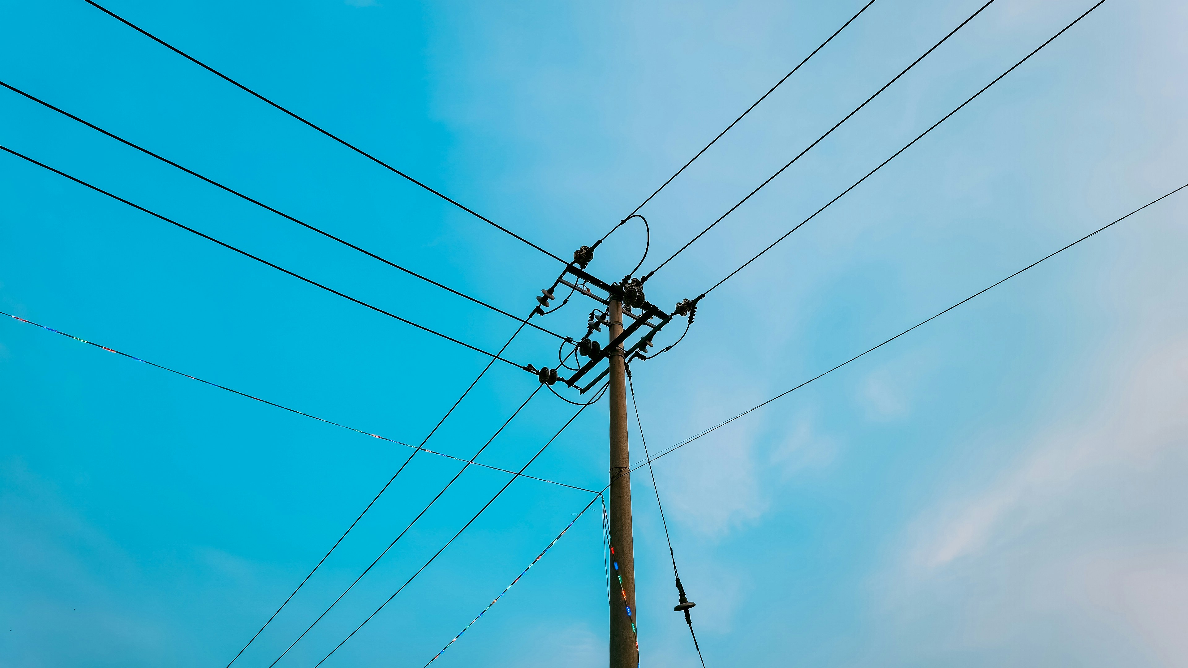 Gray electric post under blue sky during daytime photo – Free Blue ...