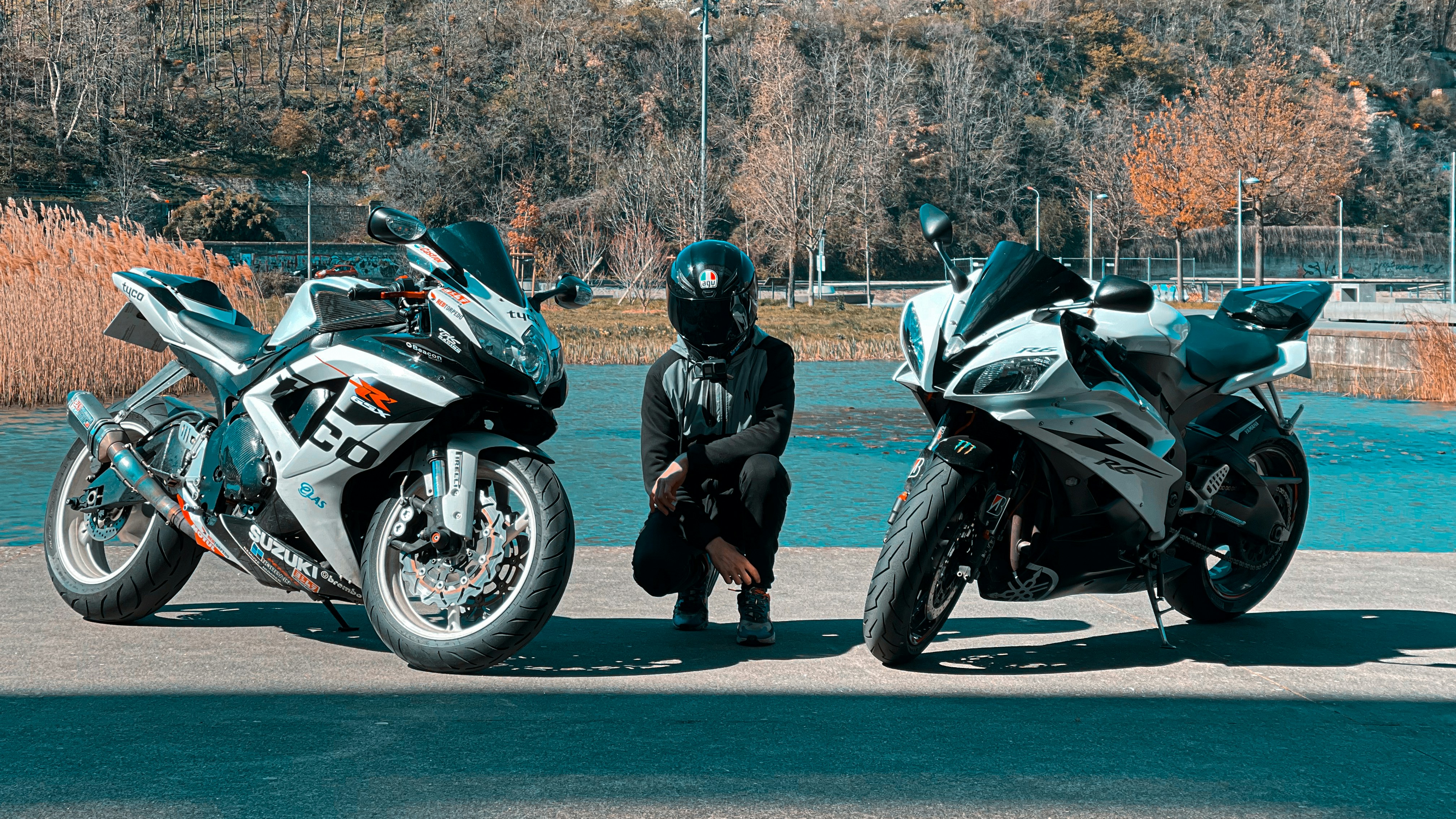 2 men riding sports bike on road during daytime photo – Free Pôle de ...