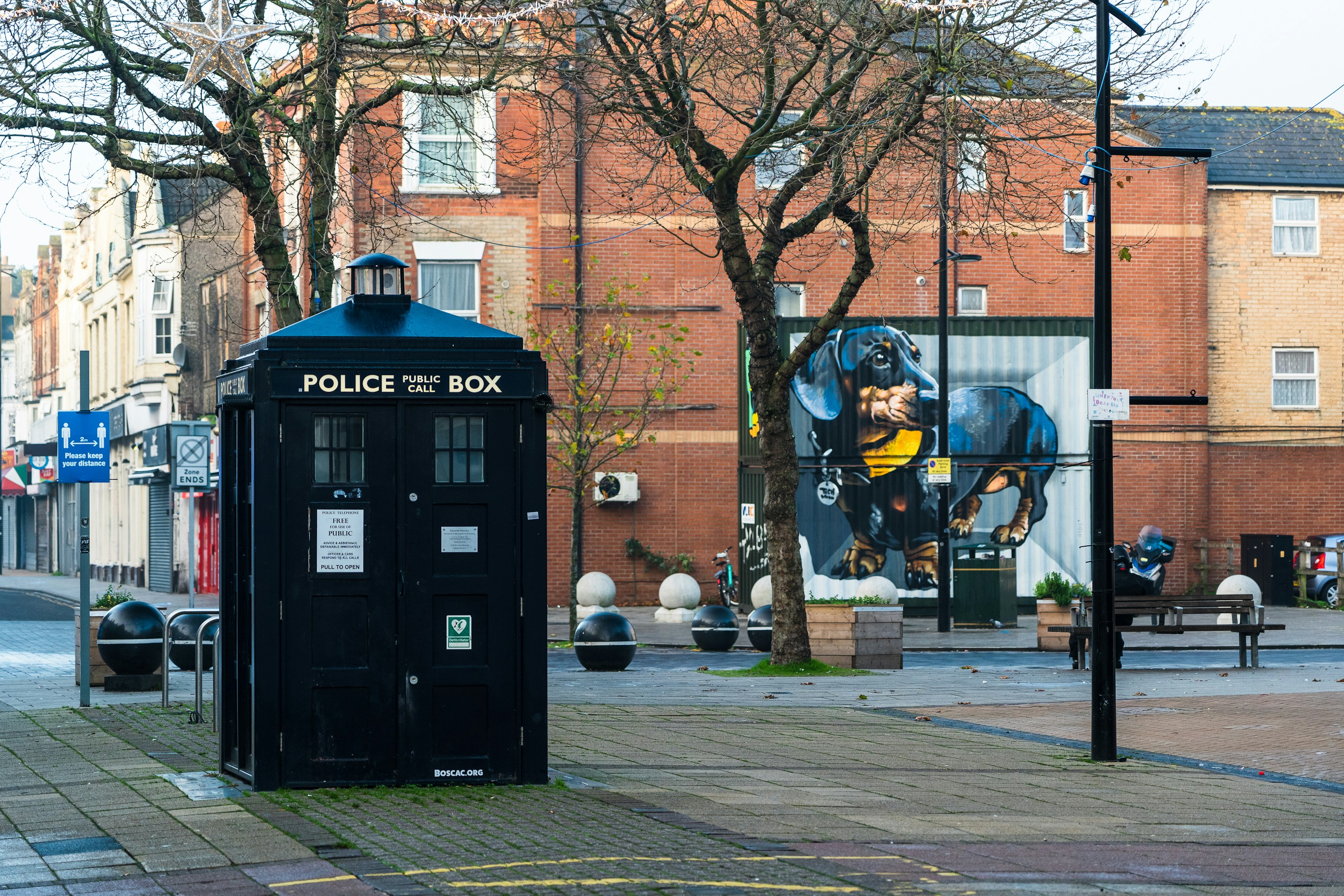 Black police box on sidewalk during daytime photo – Free Boscombe Image ...