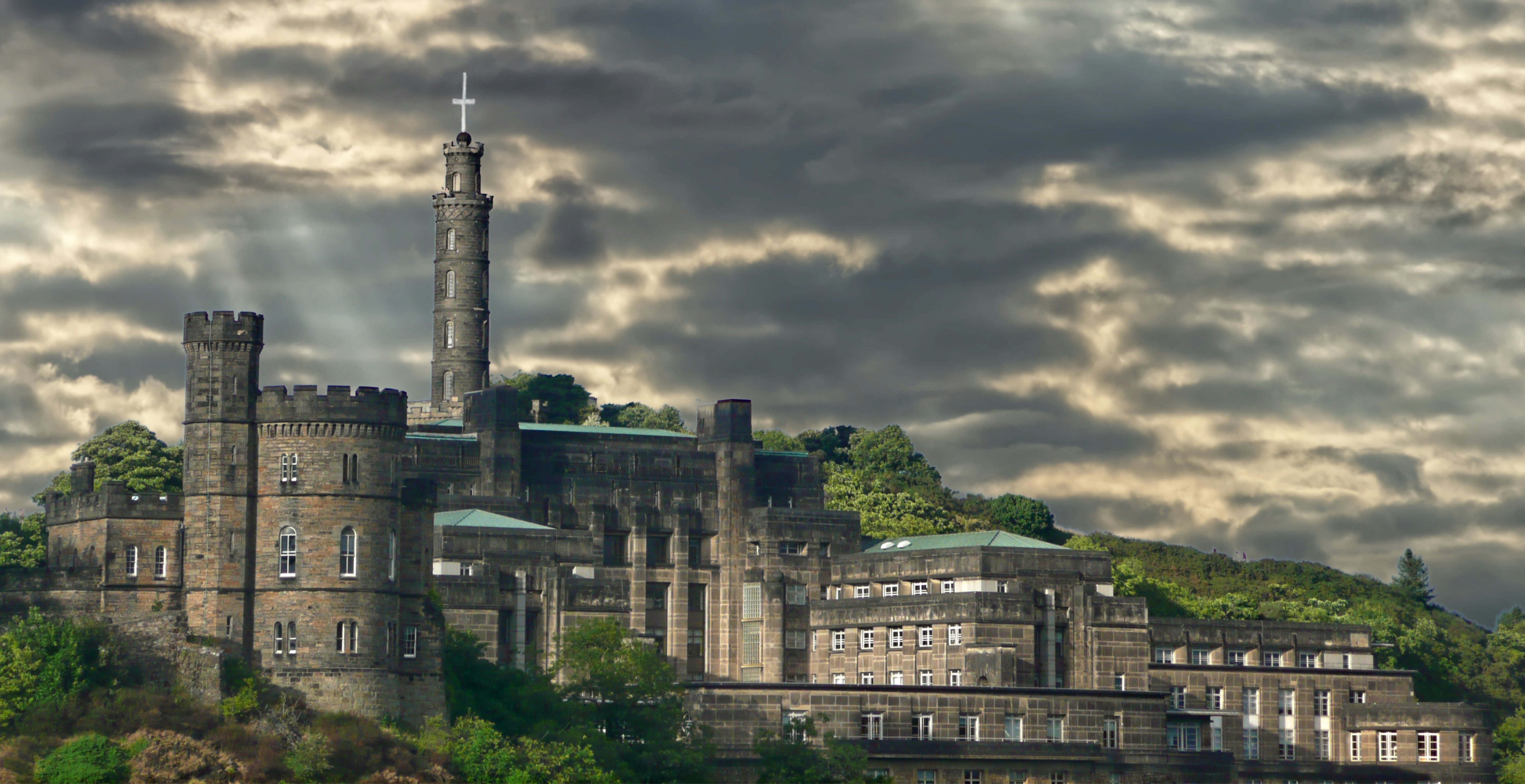 Castle on the Clifftop: A Weathered Fortress Under Brooding Skies