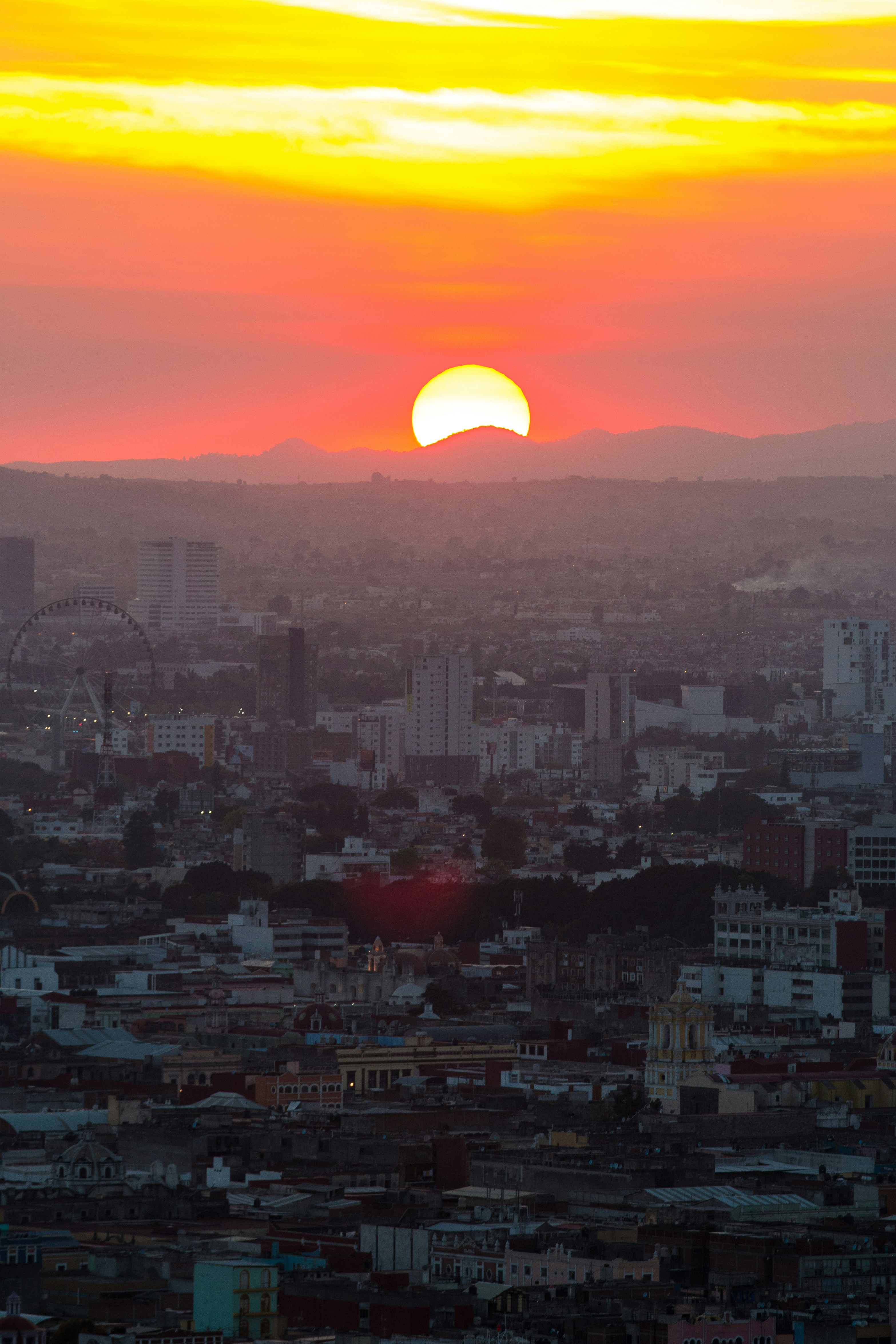 City skyline under yellow sky during sunset photo – Free City Image on ...