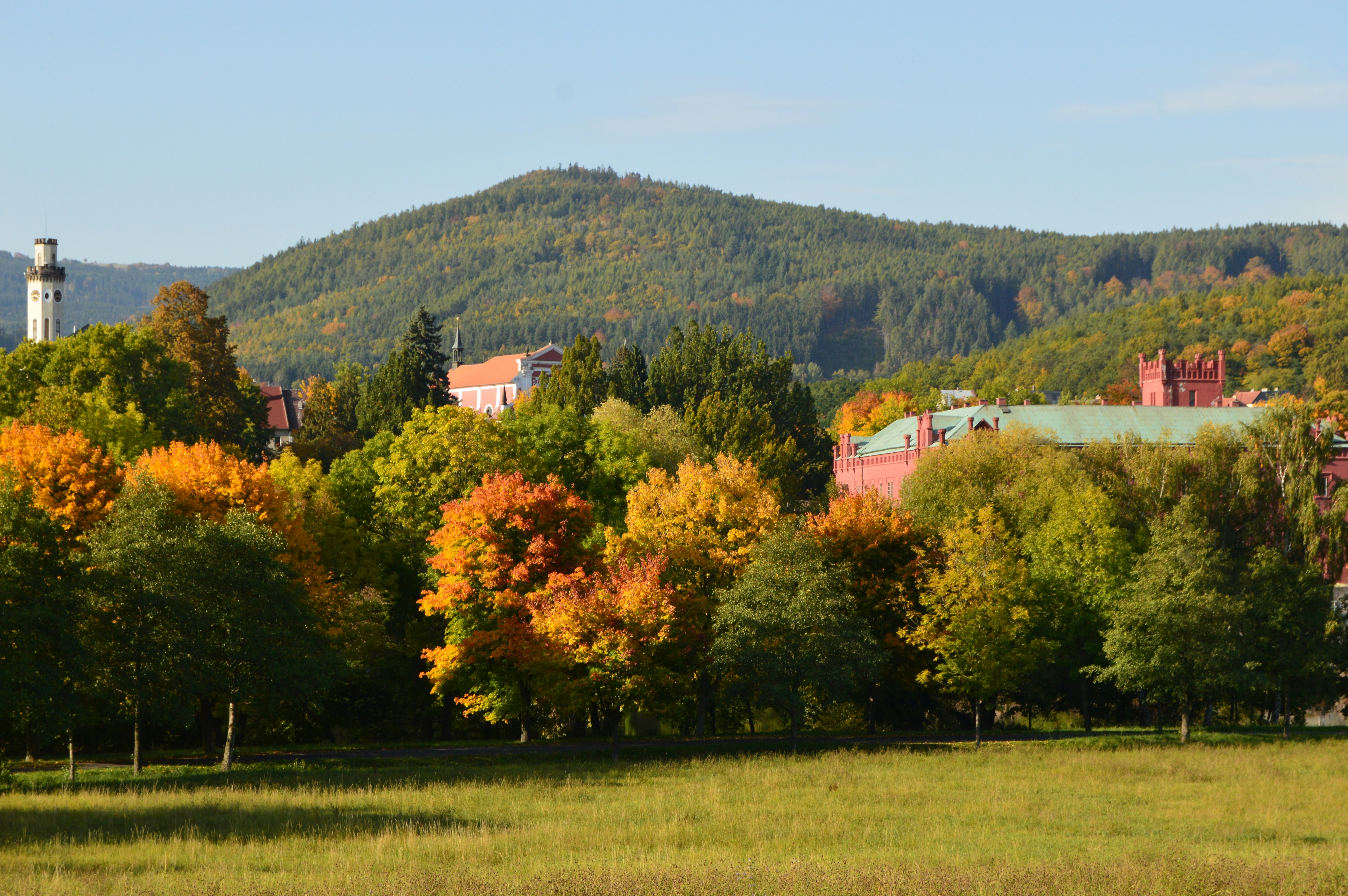 Autumn Serenade Over the Riverside Village