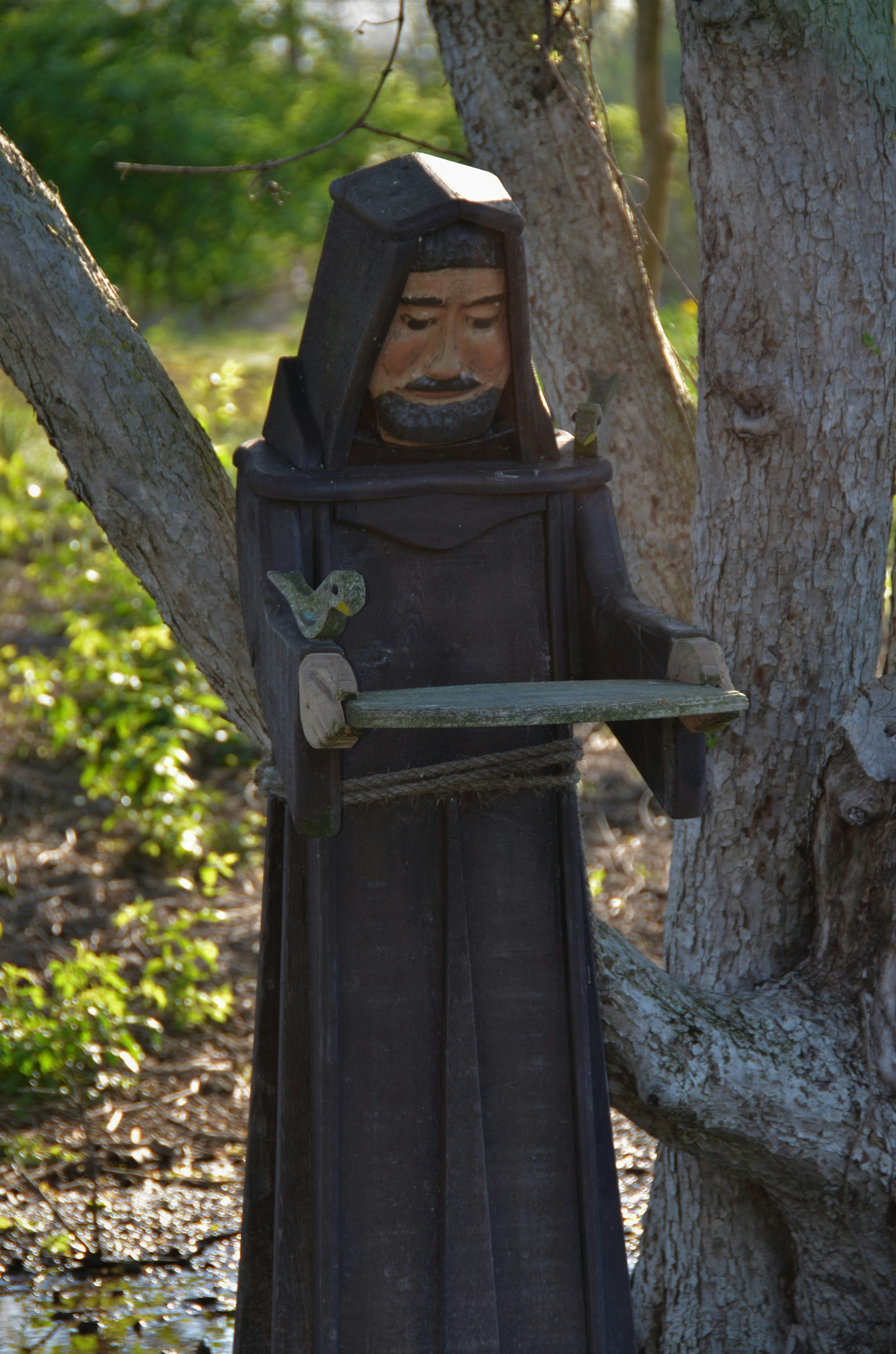 Wooden Monk Keeper of the Garden