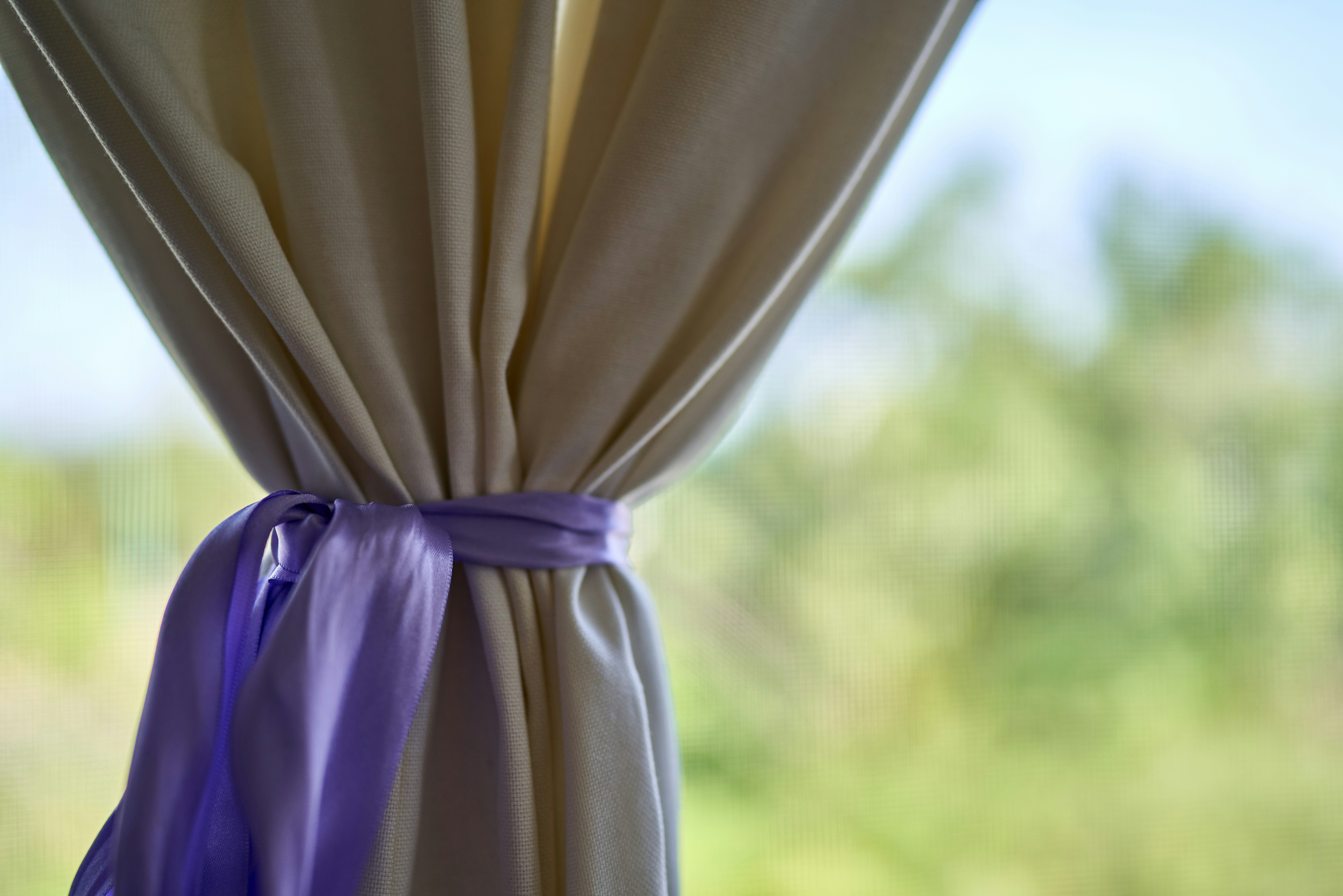 Curtain Tie-Back in Soft Backlight