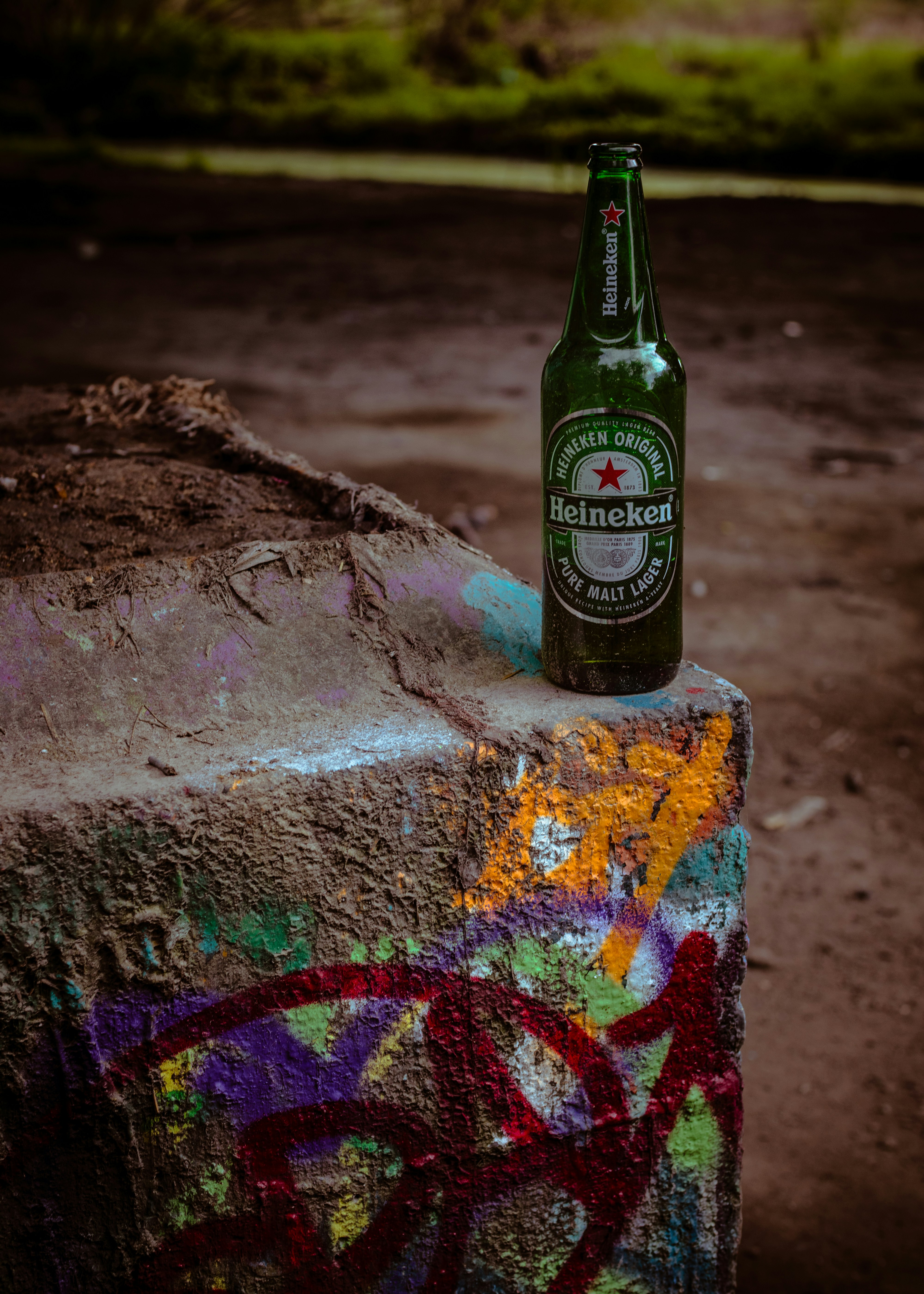 Heineken on a Graffiti Pedestal