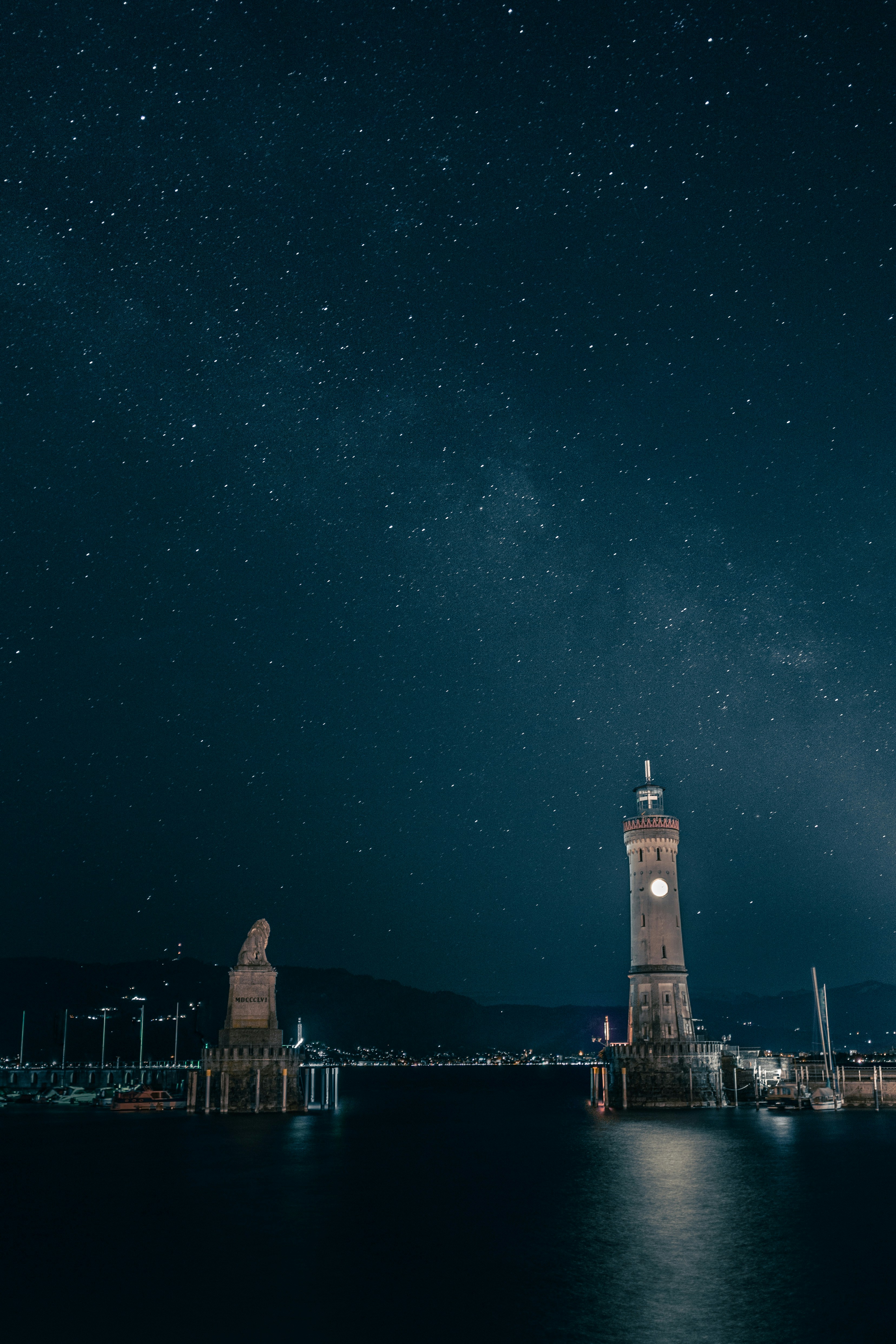 White and brown concrete building under starry night photo – Free ...
