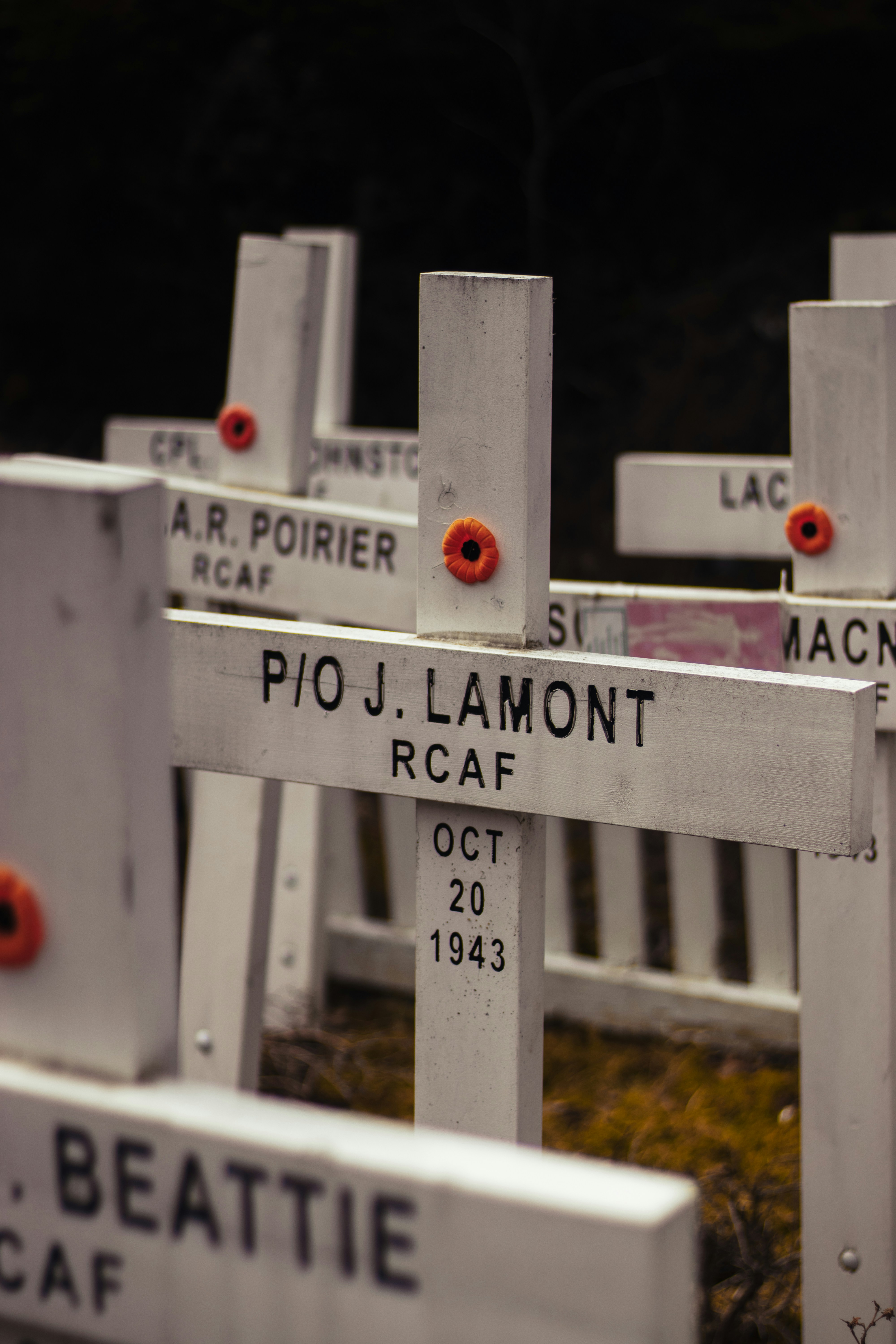 PIOJ LAMONT Marker in a WWII Cemetery