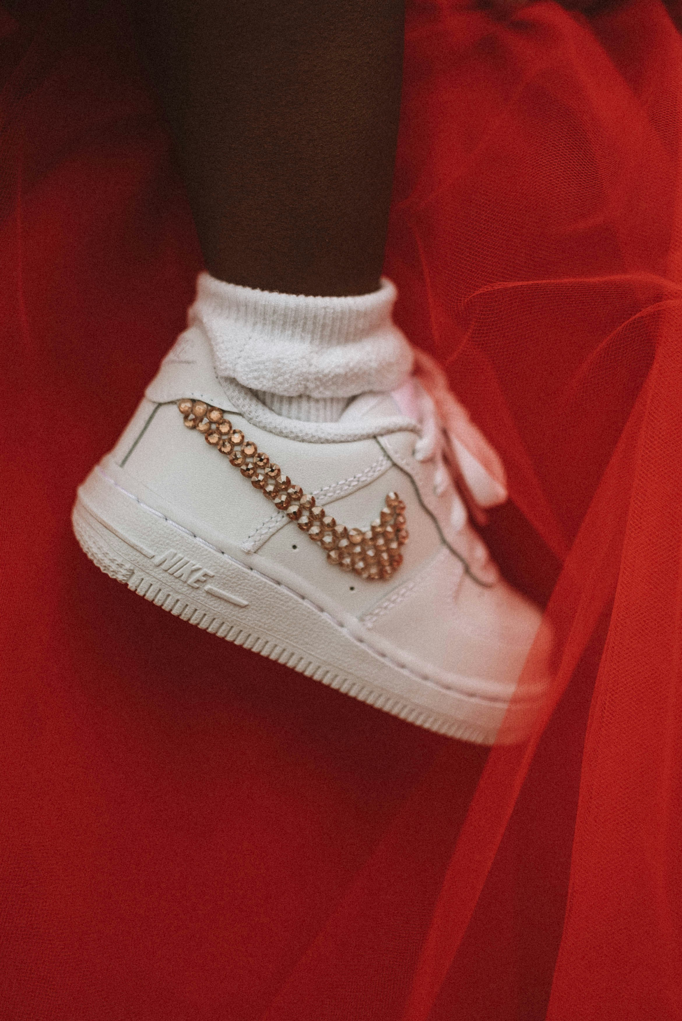 Sparkling Sneaker in Red Veil