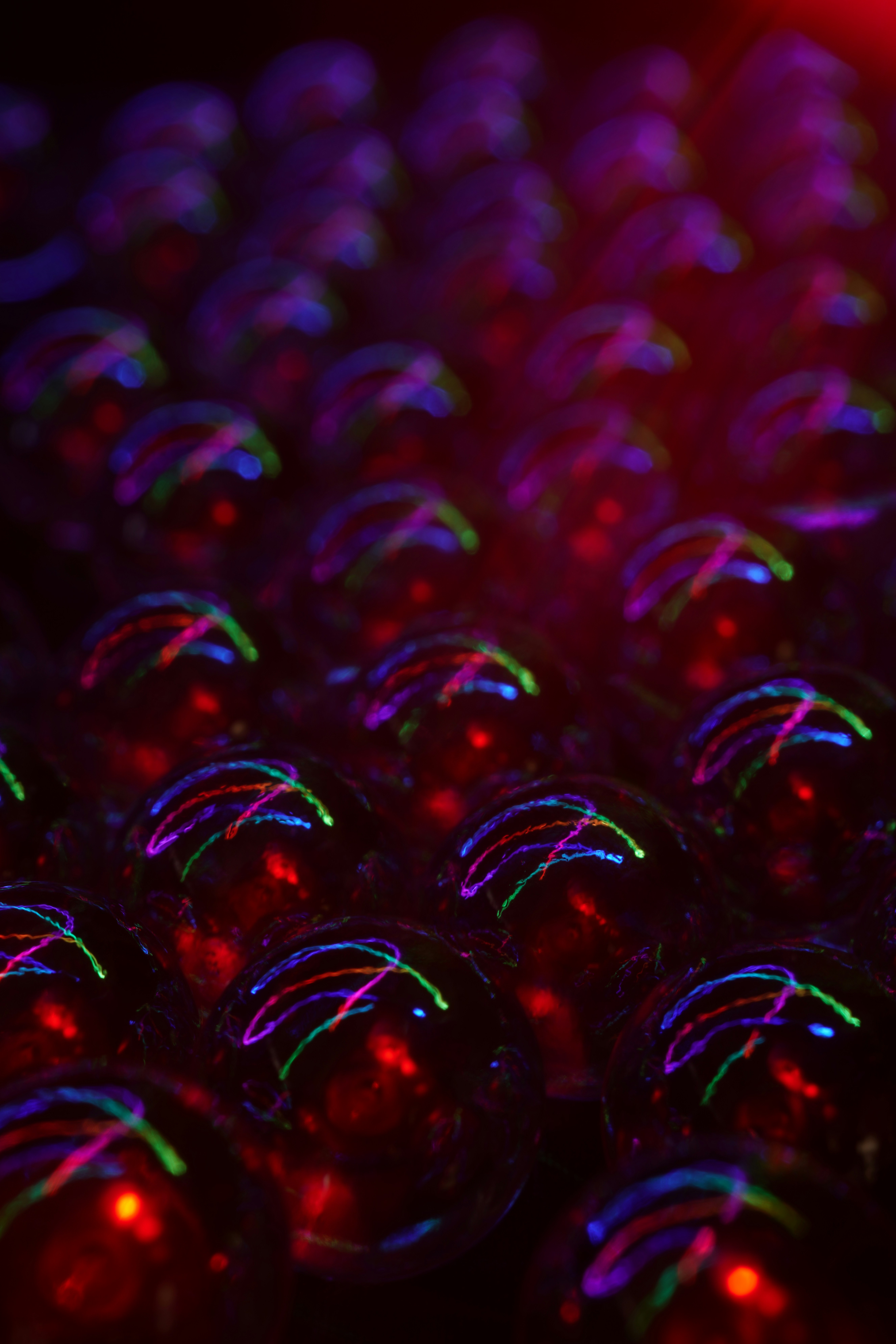 Chromatic Orbs: Neon Bokeh in a Dark Field