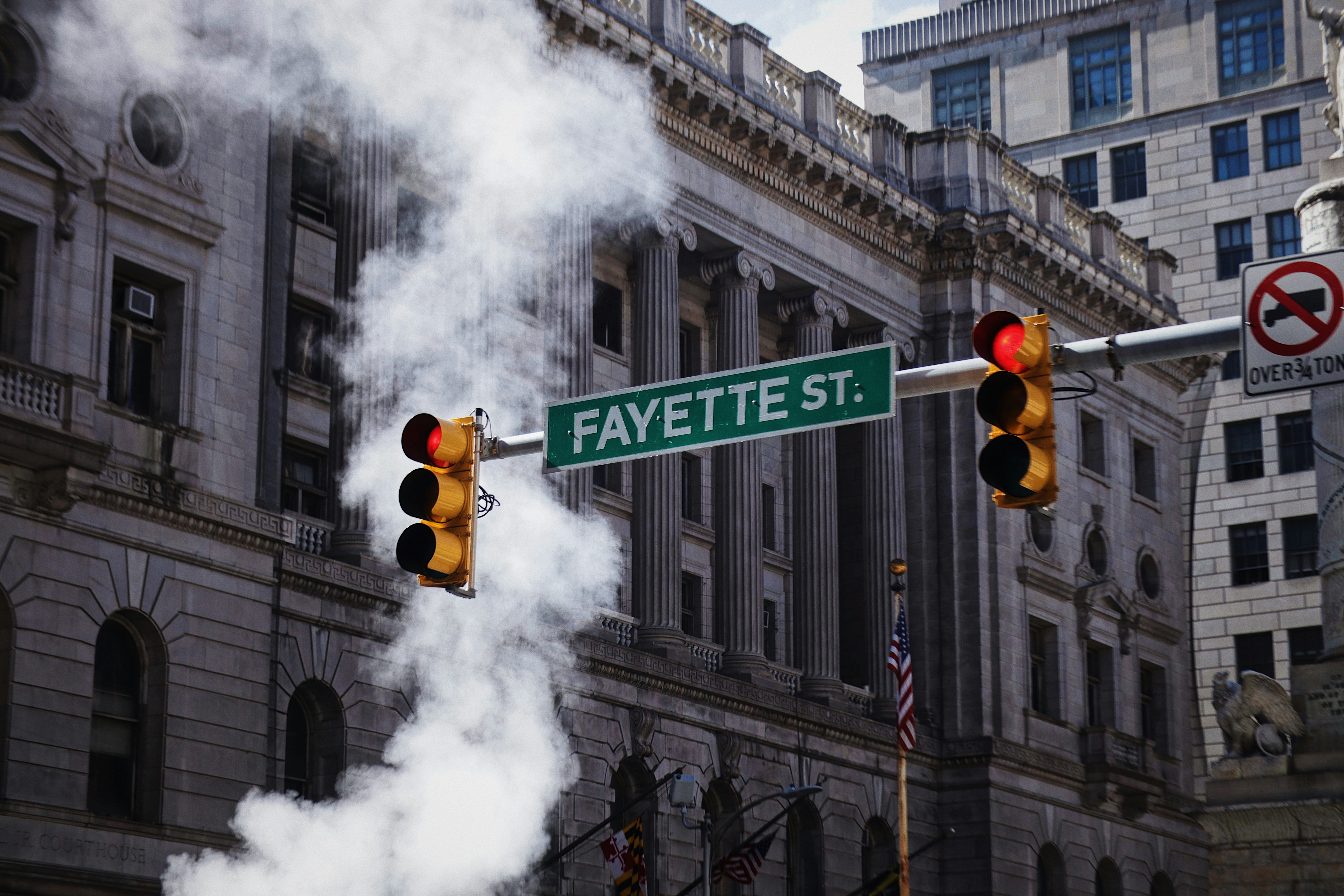 Urban Signals Amidst City Steam