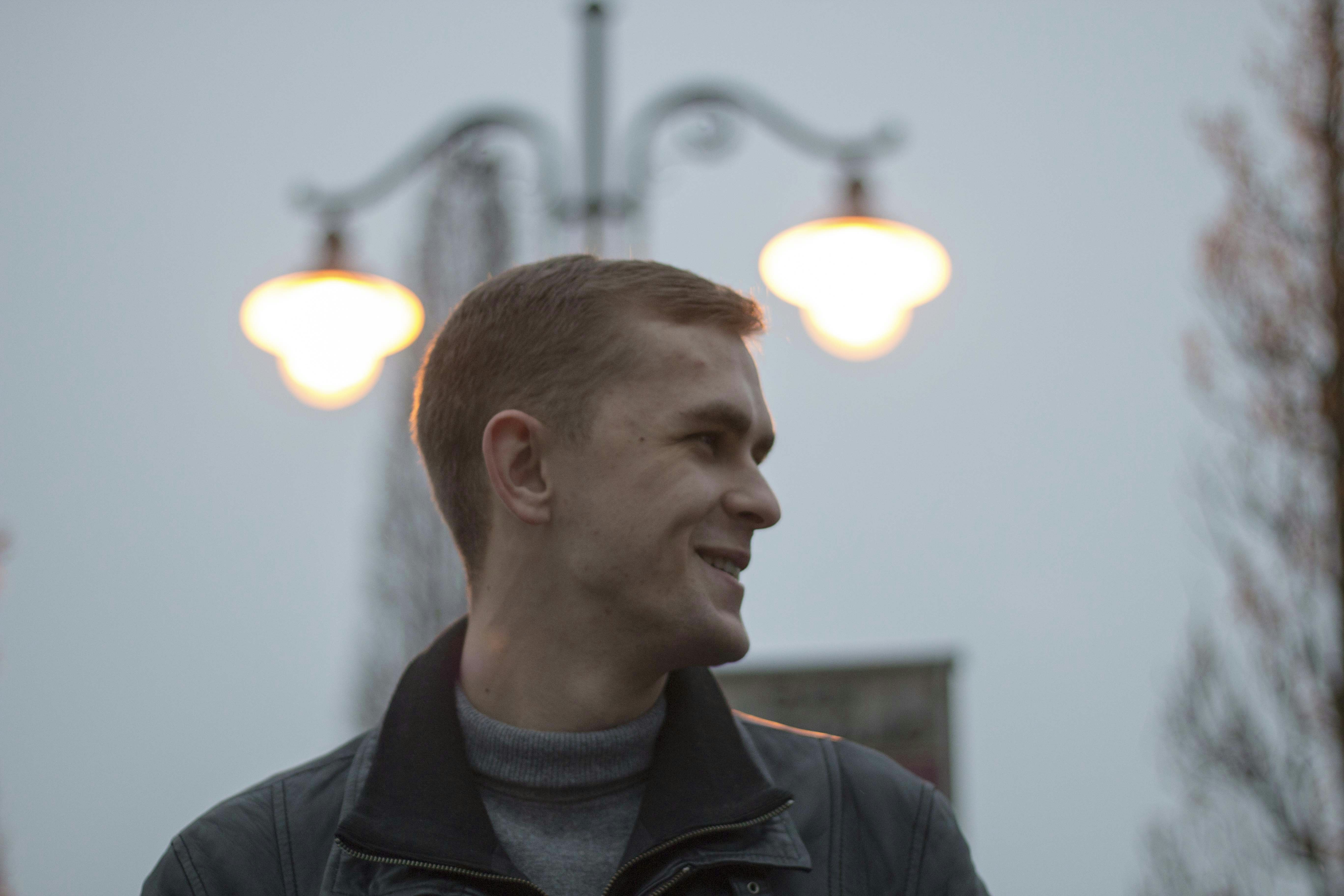 Evening Smile: Portrait in Soft Streetlight