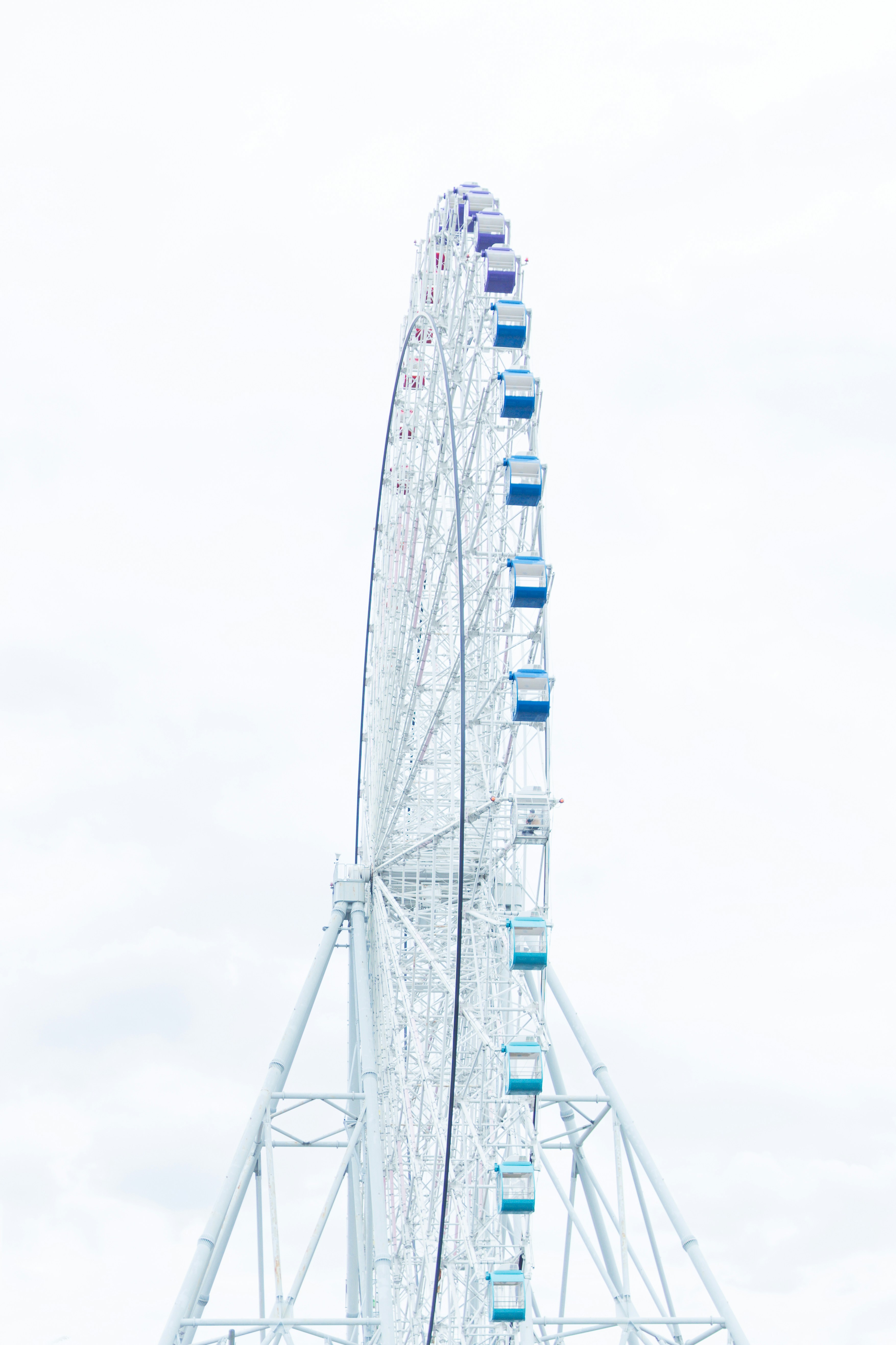 White ferris wheel under white sky during daytime photo – Free Art ...