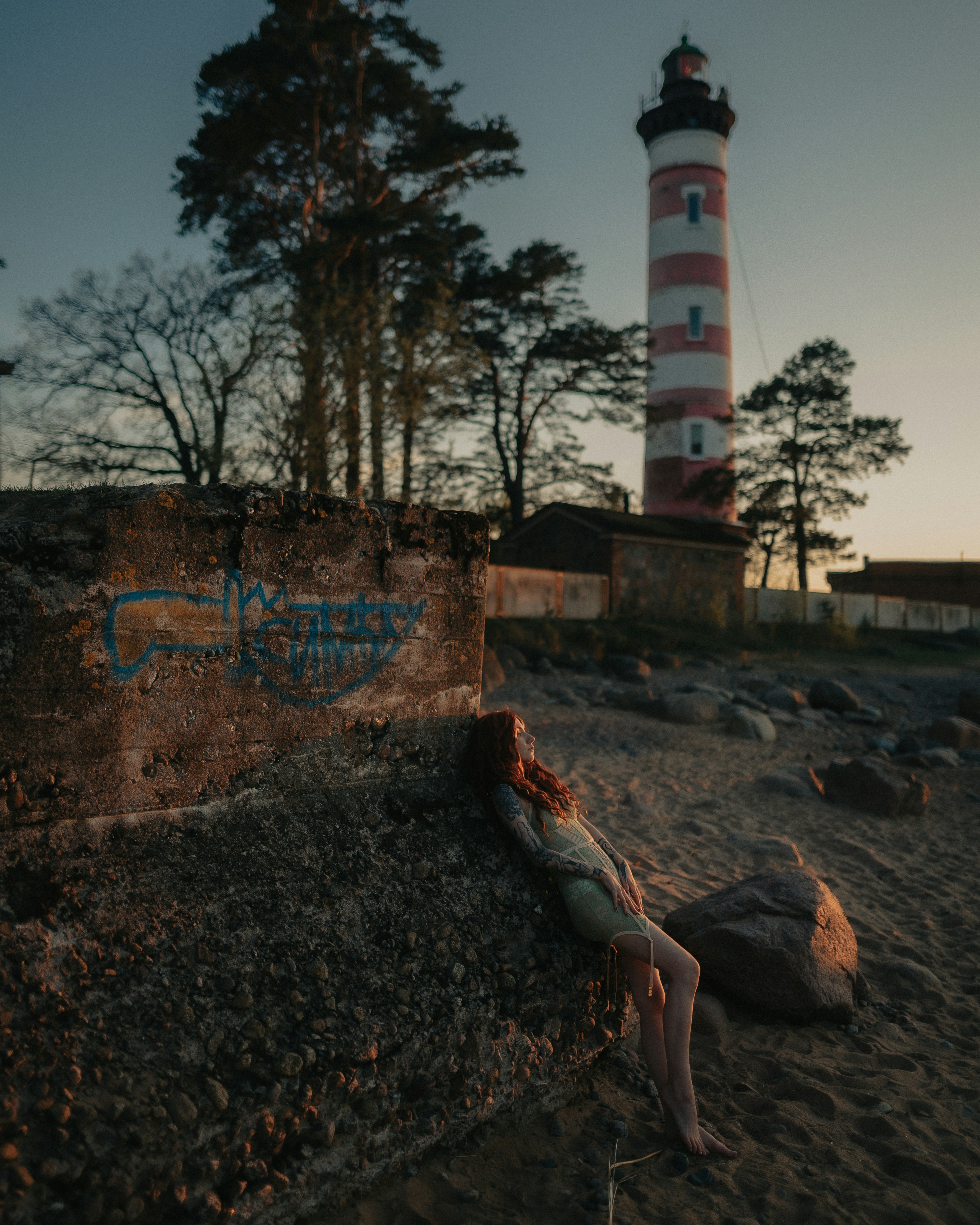 Postcard Stillness by the Sentry Lighthouse