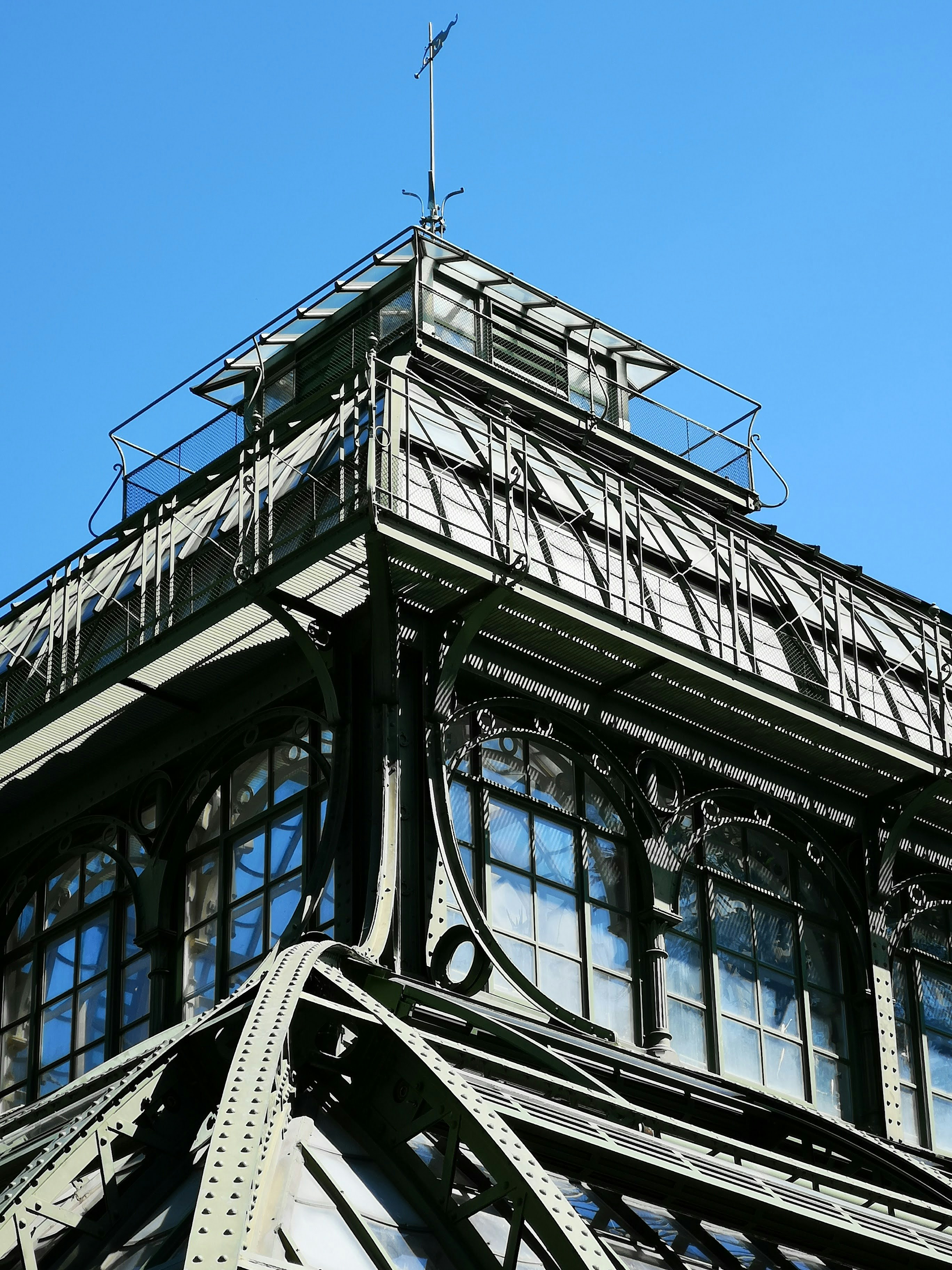 Edge of Steel and Sky: A Tower's Lattice Reaching the Blue