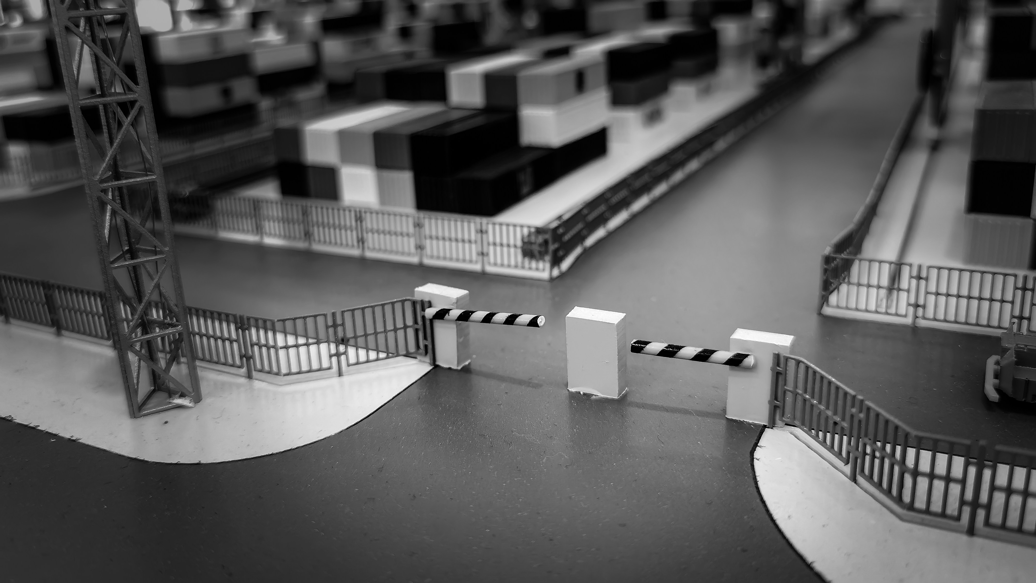 Grayscale photo of building blocks photo – Free Exhibition Image on ...