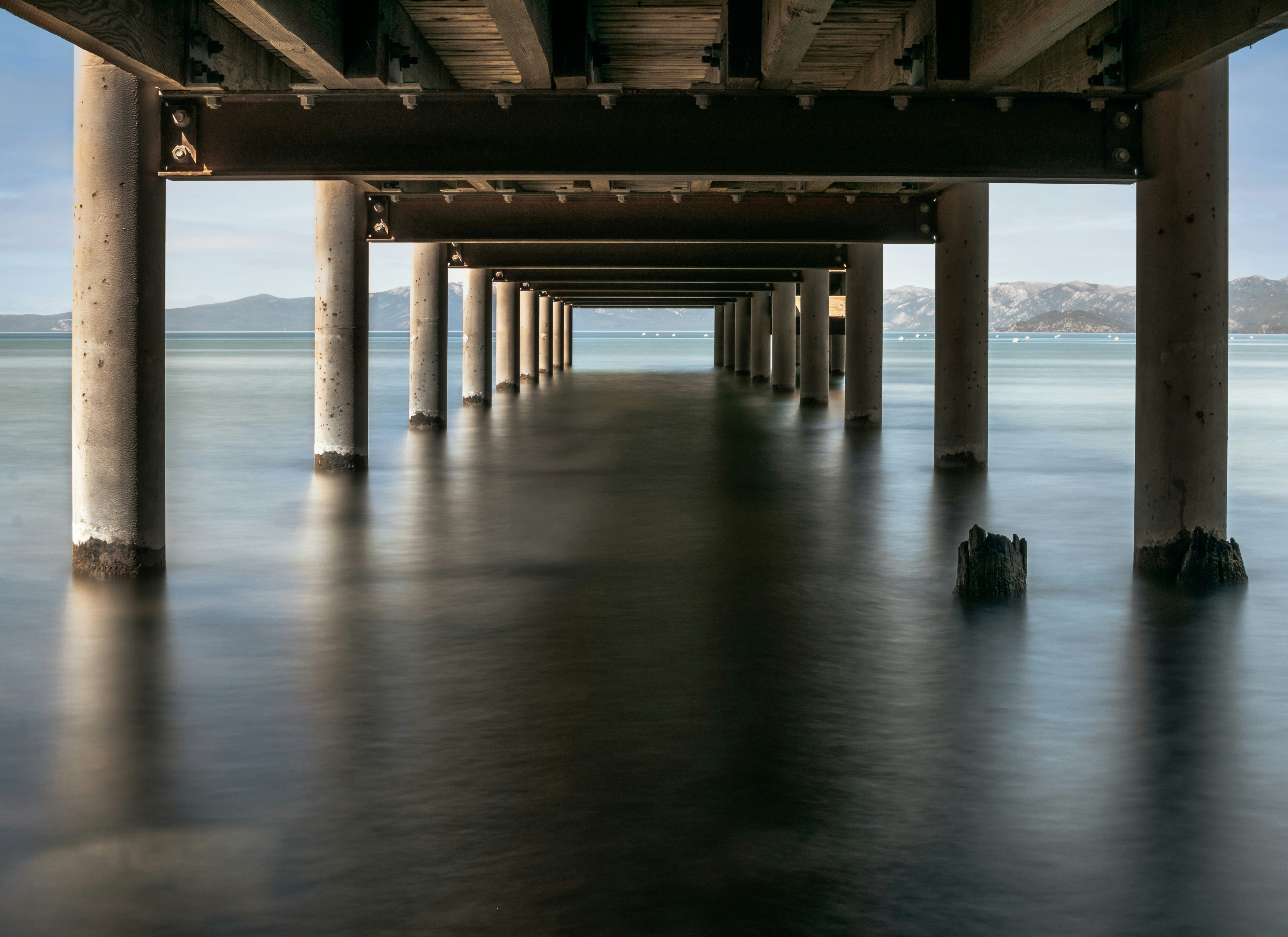Brown wooden dock on sea during daytime photo – Free South lake tahoe ...