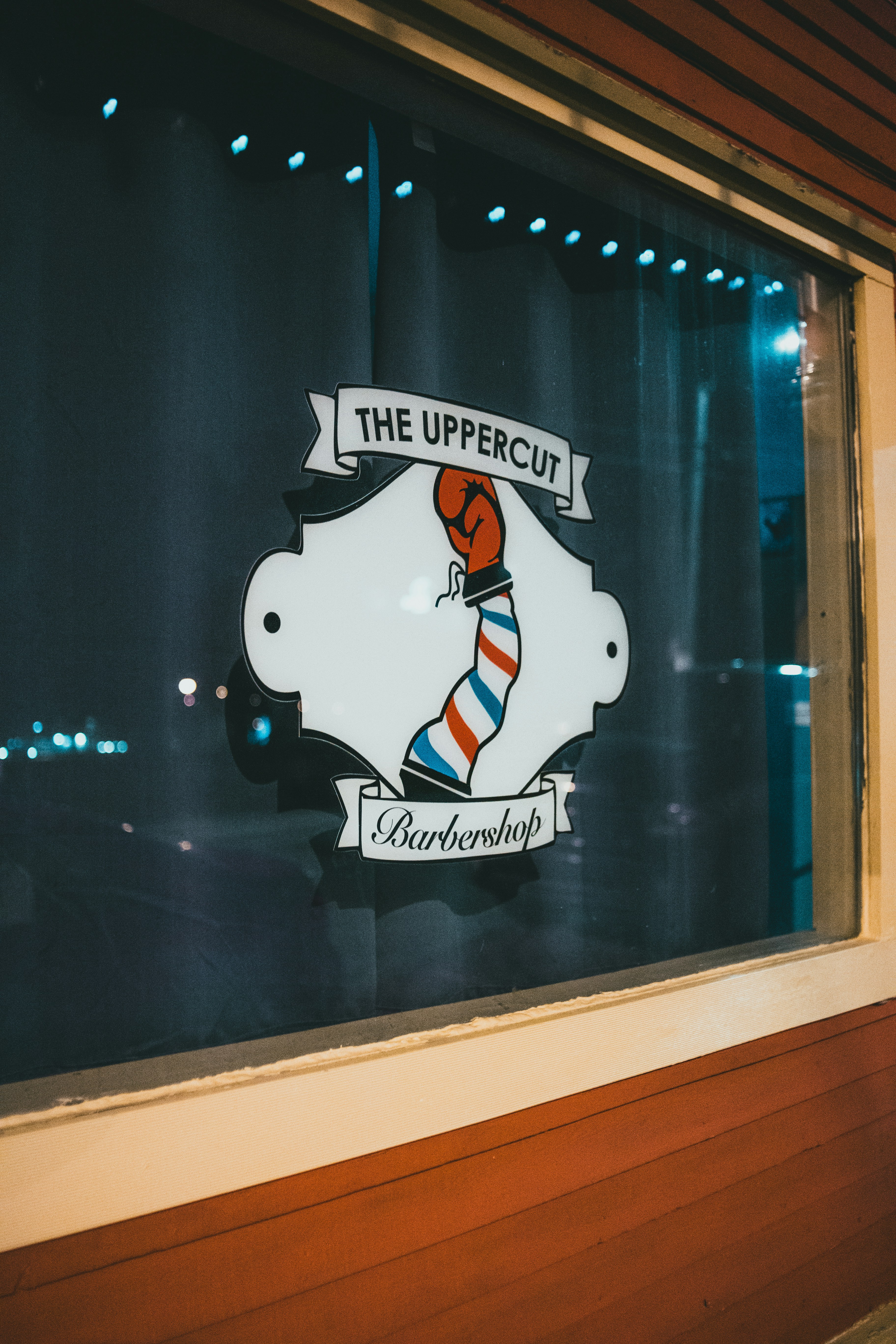 The Uppercut Barbershop Window Seal