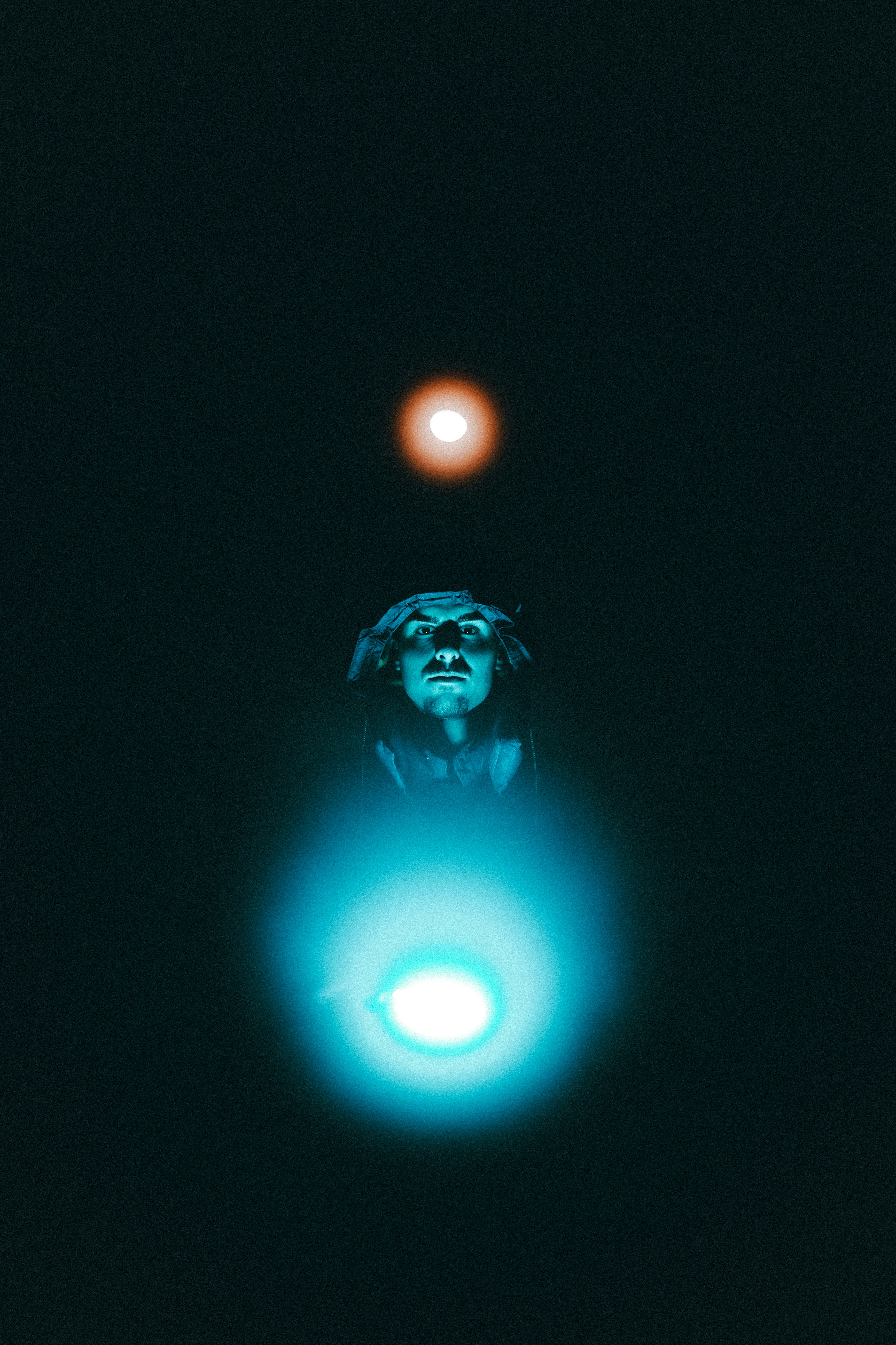 Moonlit Gaze: A Quiet Confidence Under the Night Sky