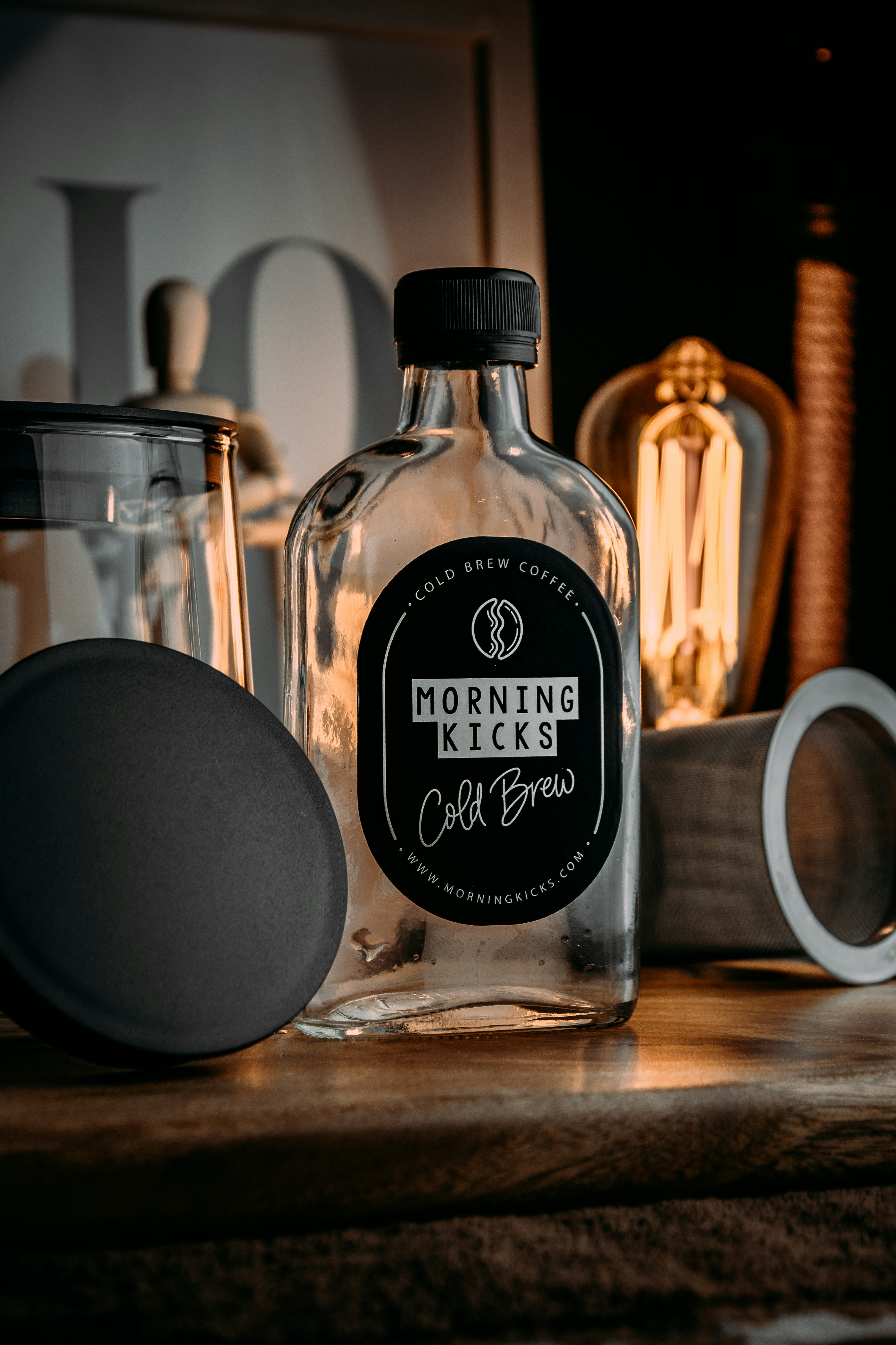 Morning Kicks: A Still Life of Cold Brew and Glass