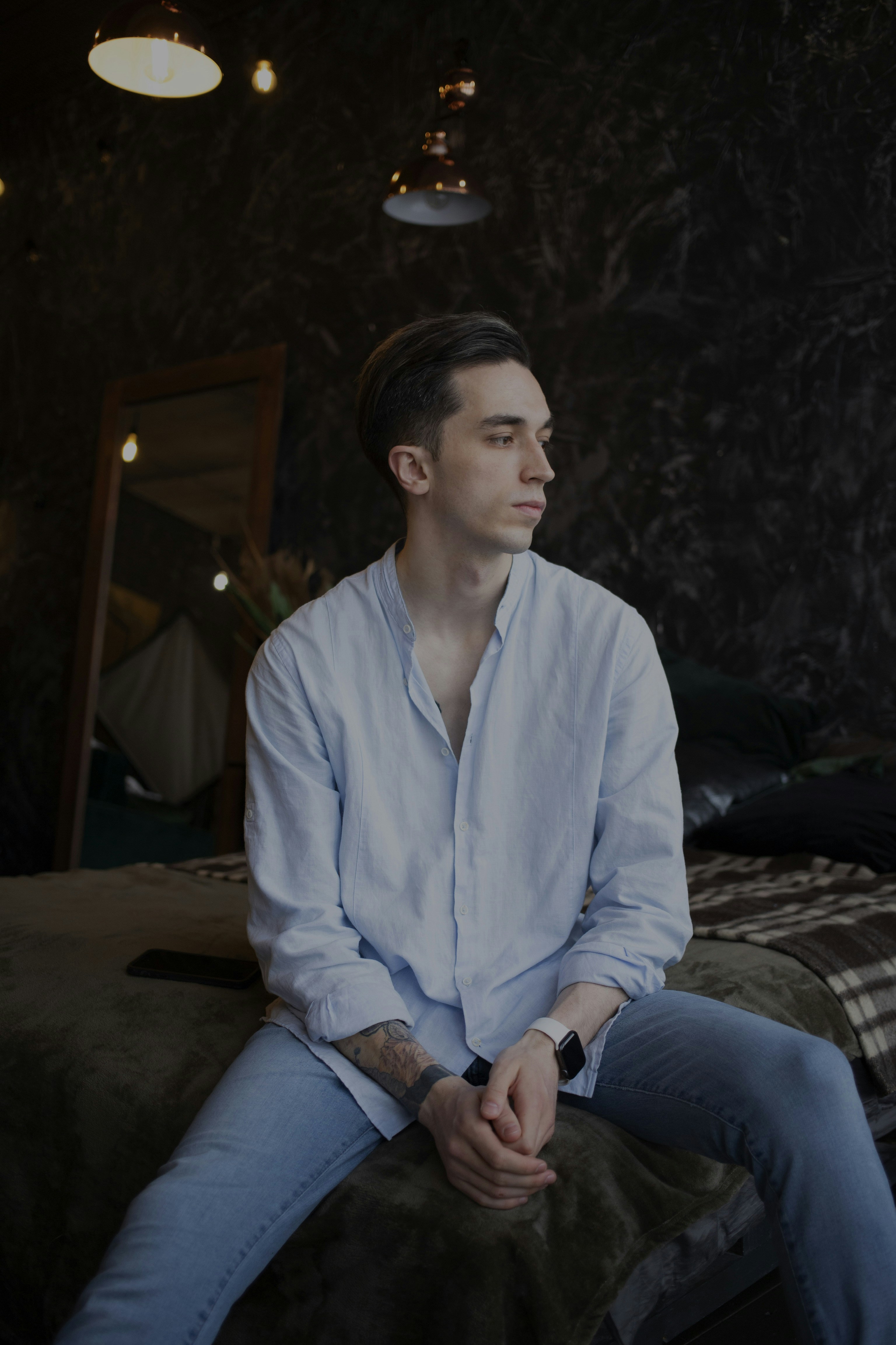Quiet Confidence: A Portrait in Dim Studio Light