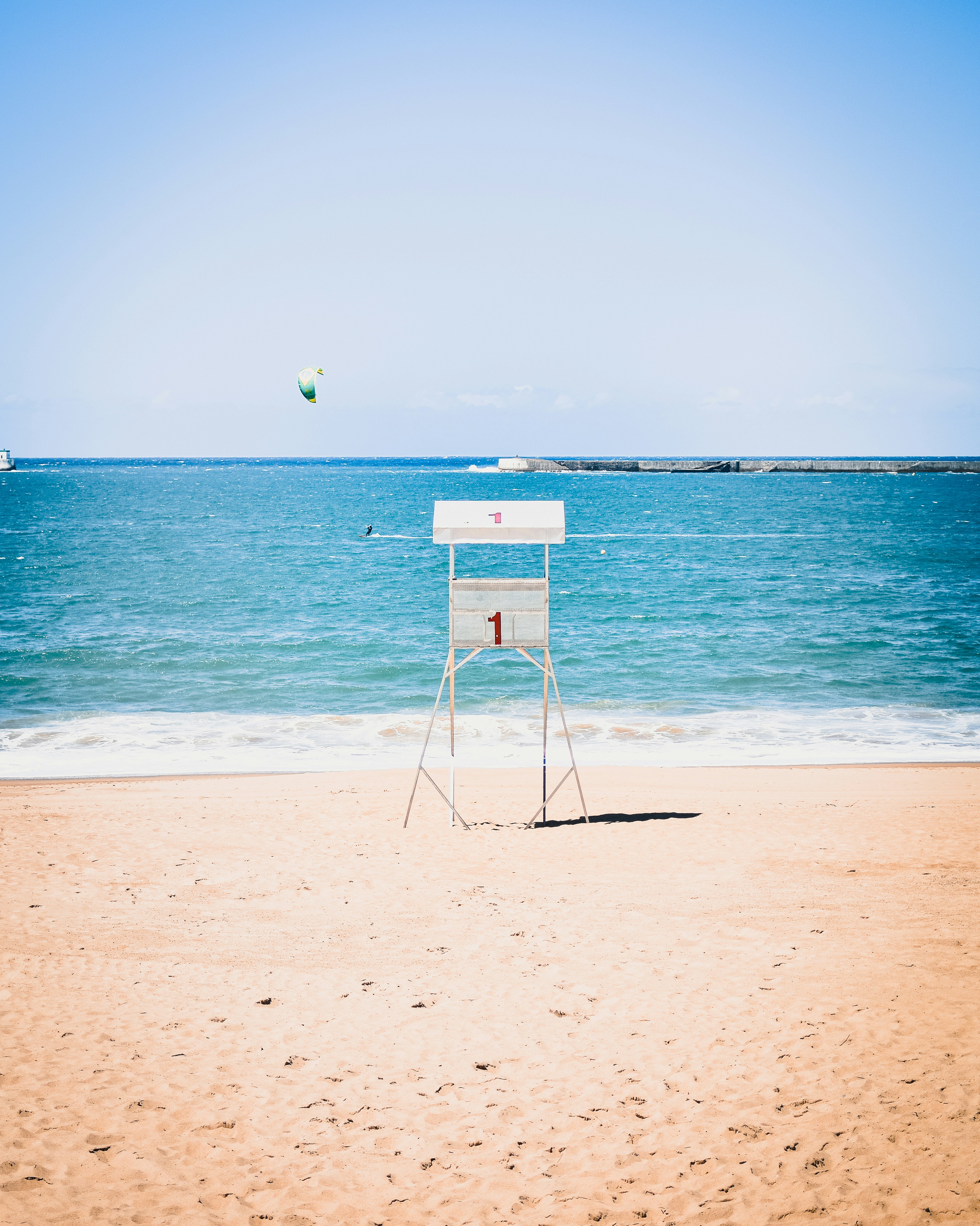 Lifeguard Stand at Distant Horizon