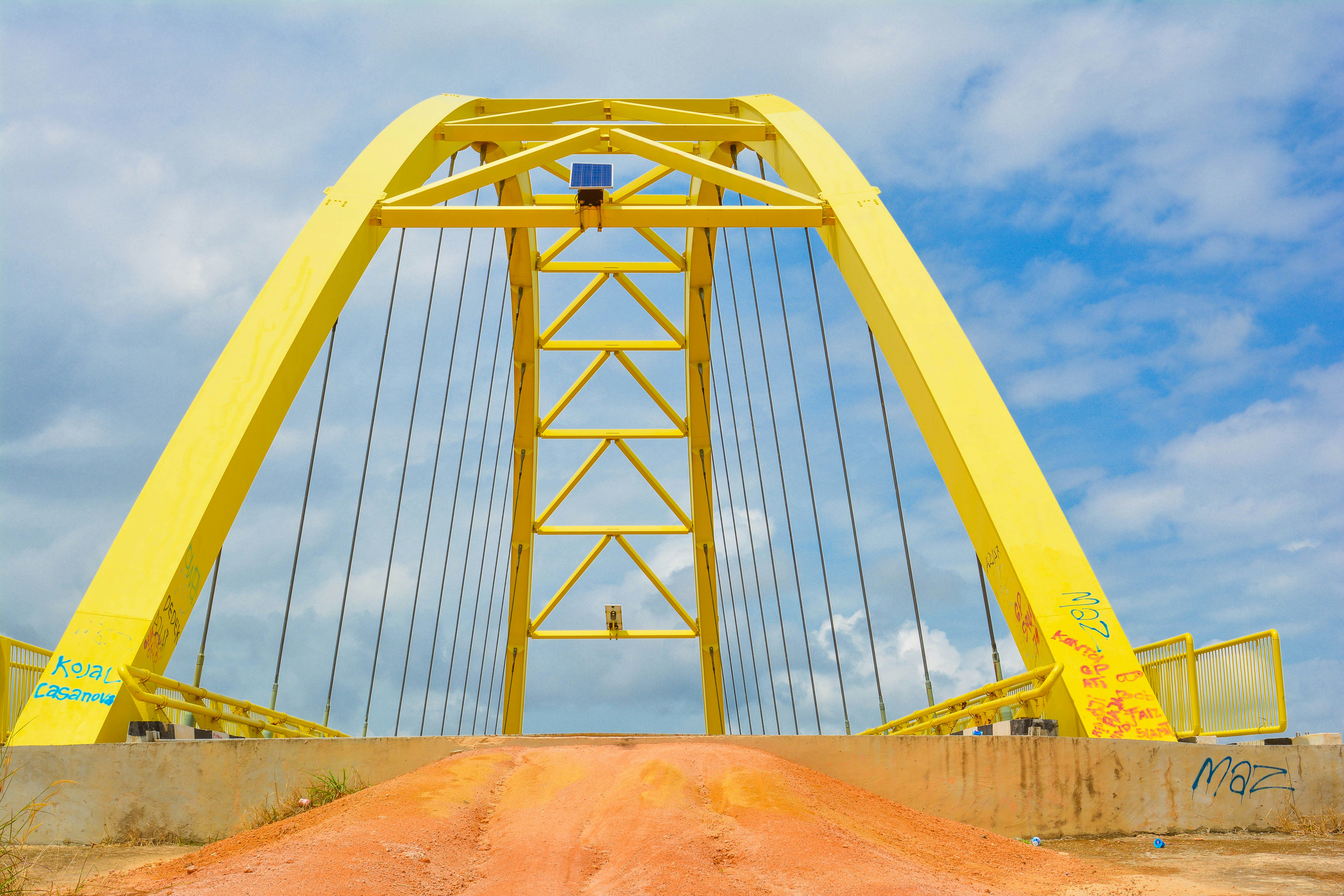 Golden Archway Against Cerulean Skies