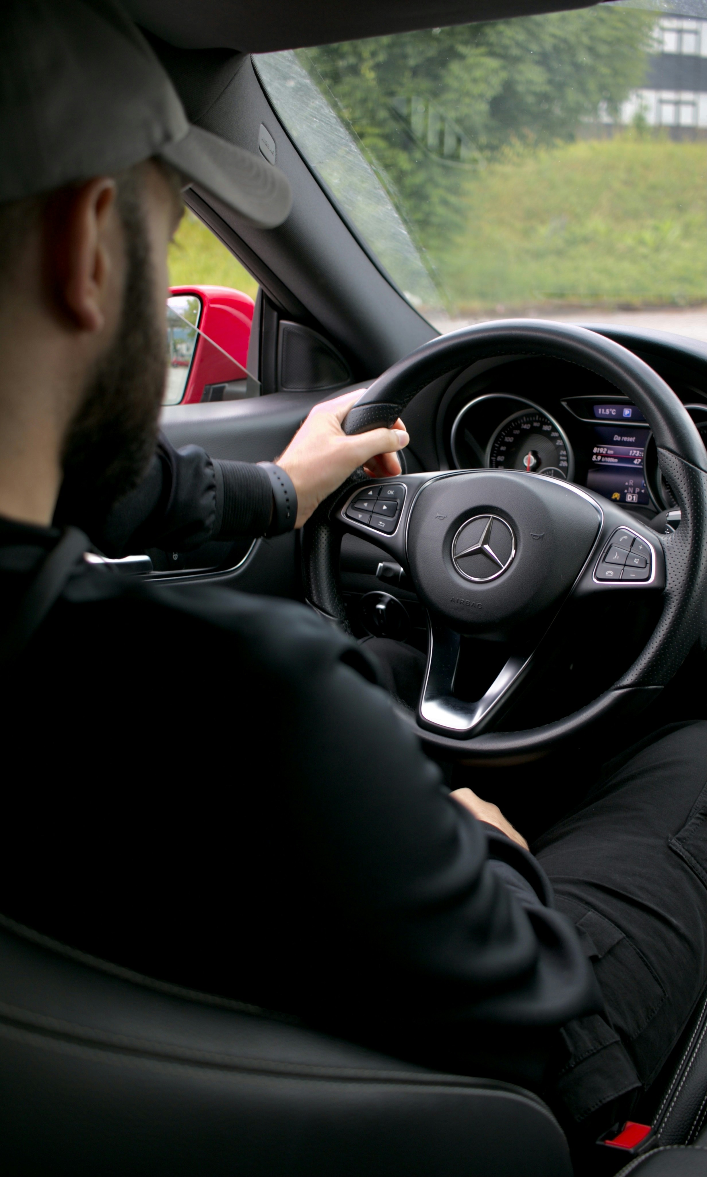 Grip on the Wheel: Focused Calm Inside a Mercedes Cockpit