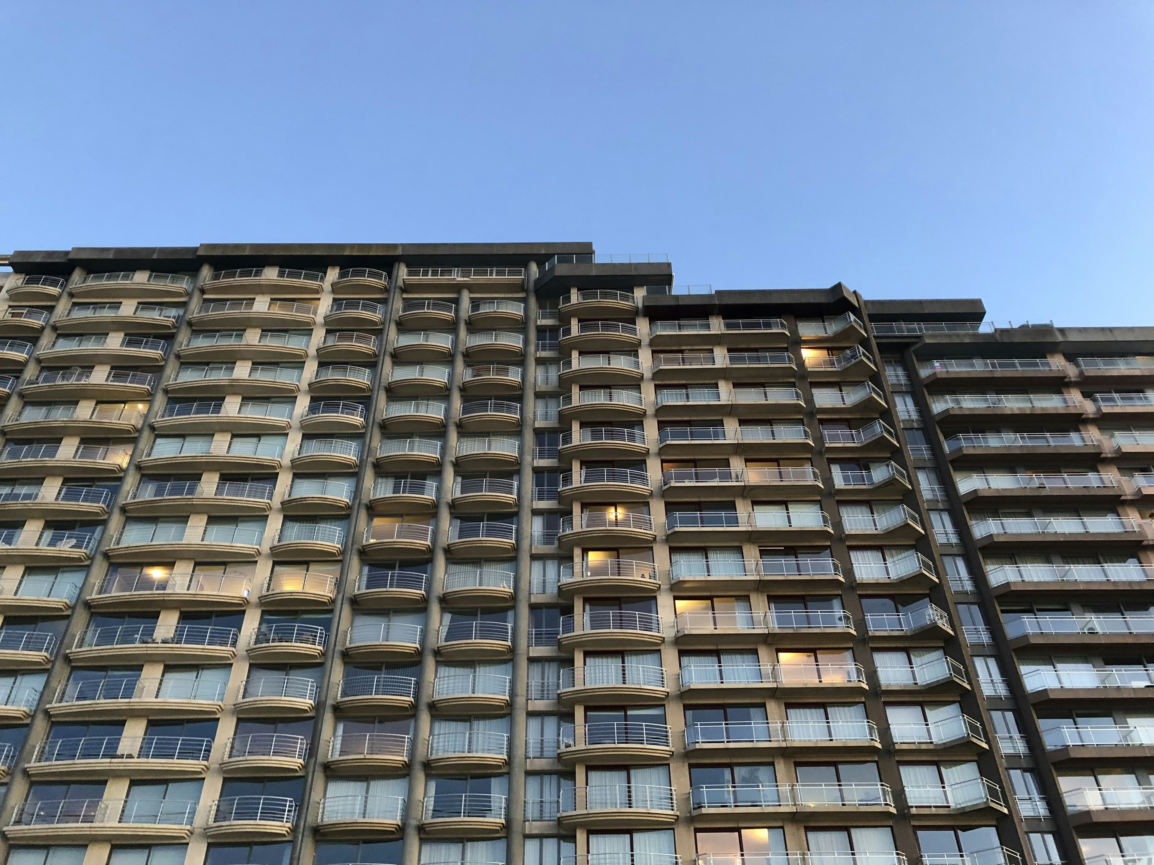 Sunset Reflections on Urban Facades
