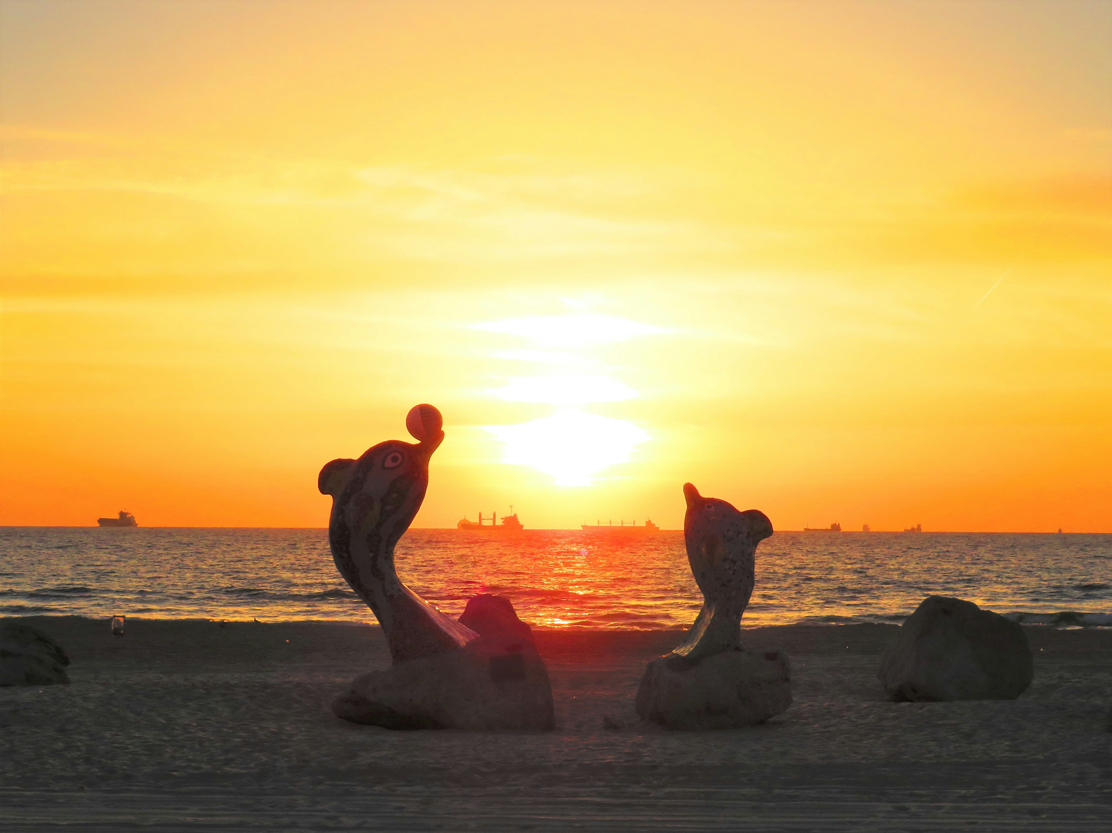 Dusk Sentinels on the Quiet Shore
