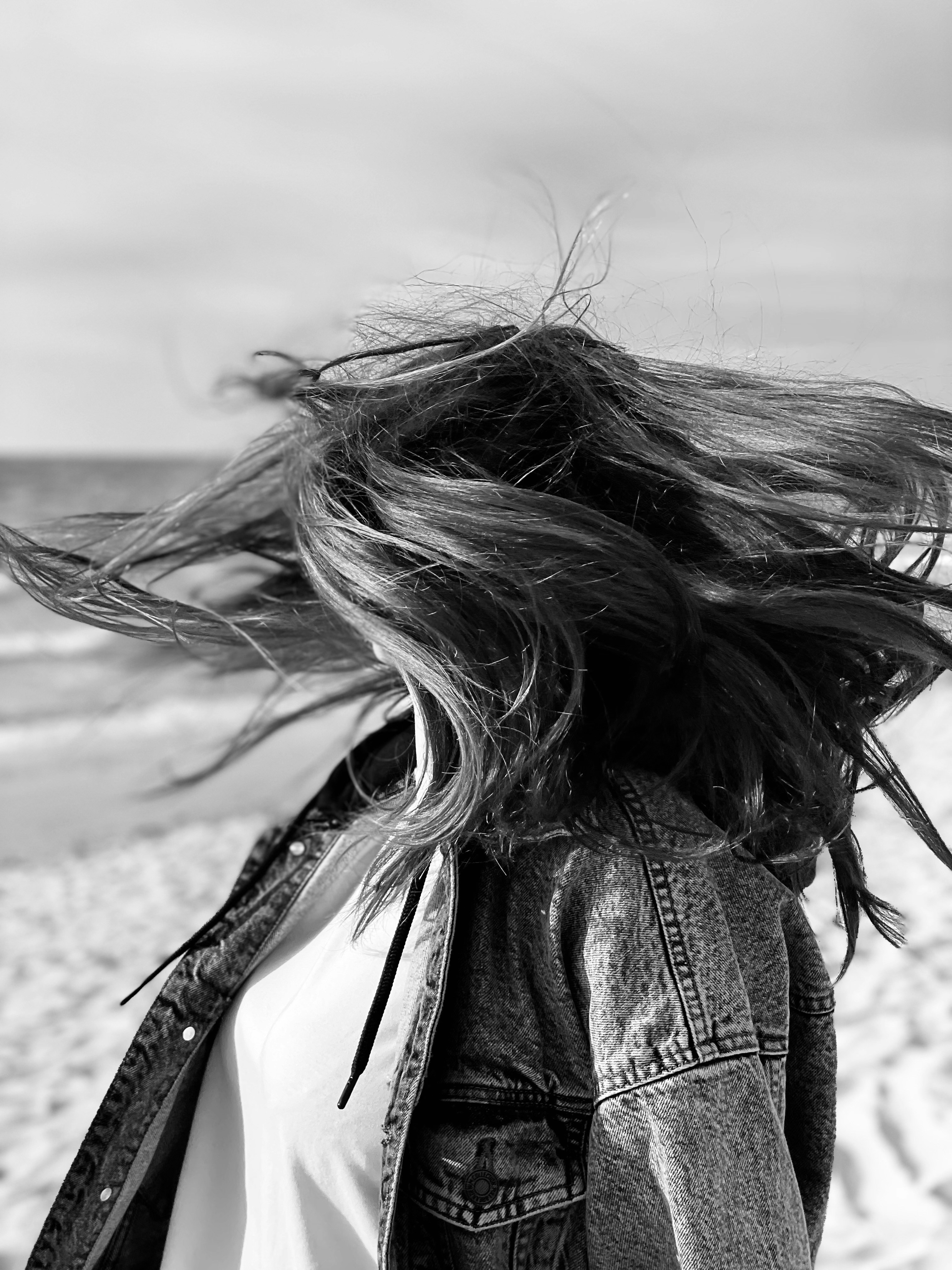 Grayscale photo of woman in black jacket photo – Free Clothing Image on ...