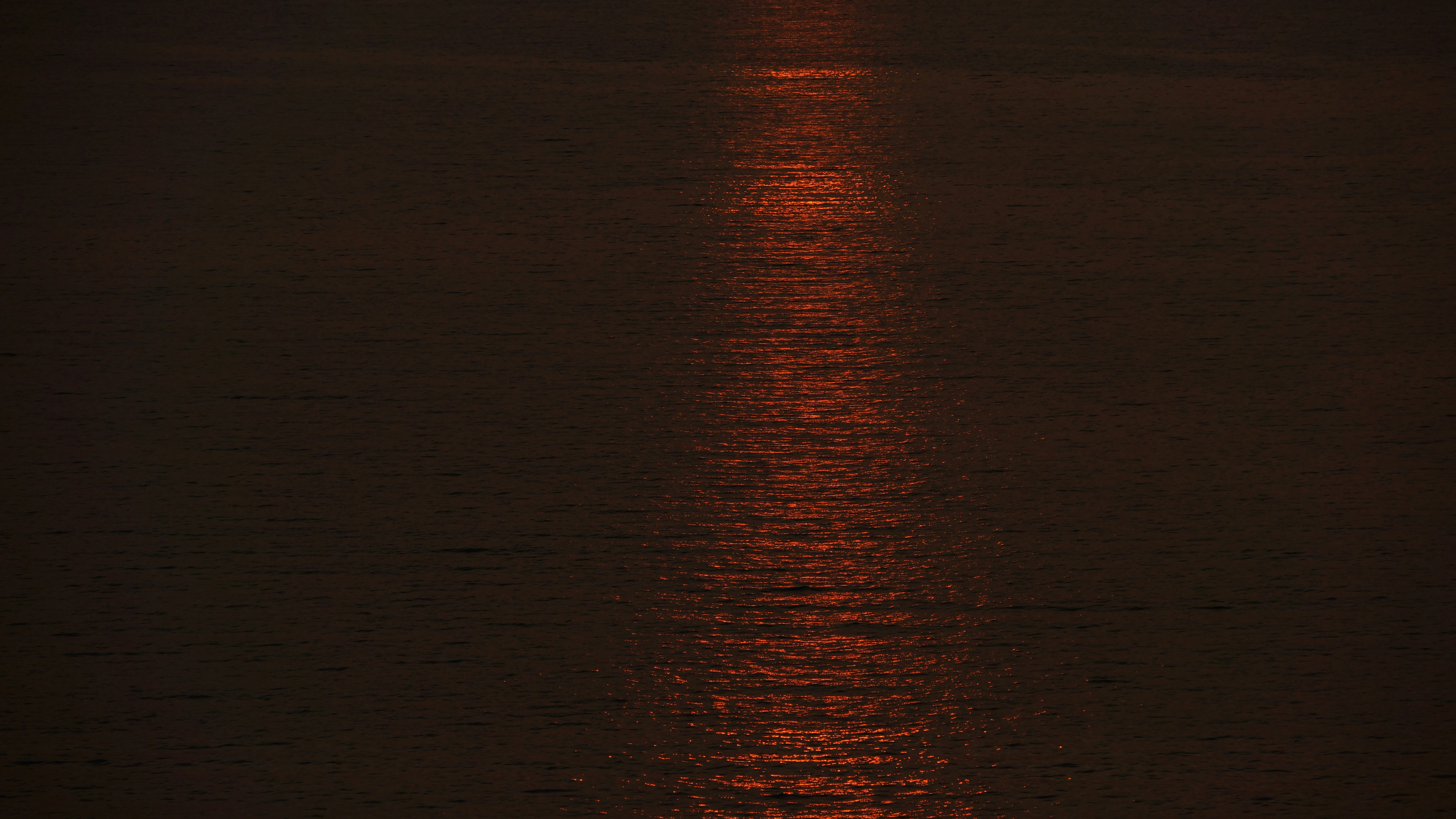 Golden sunset reflections shimmer across a calm water surface, creating a tranquil scene. The subtle hues evoke a sense of peace.