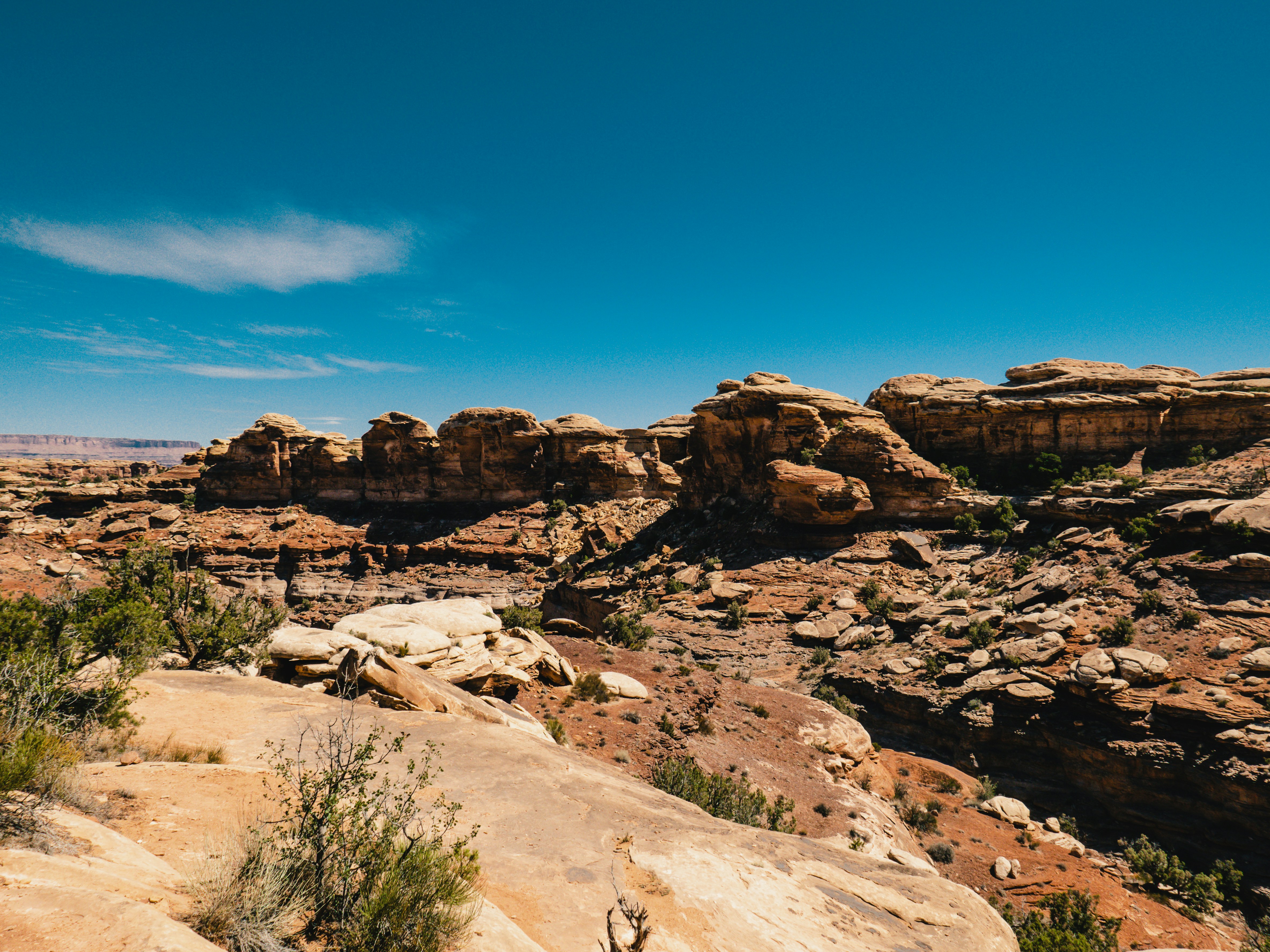 A view of a rocky outcropping in the desert photo – Free Nature Image ...