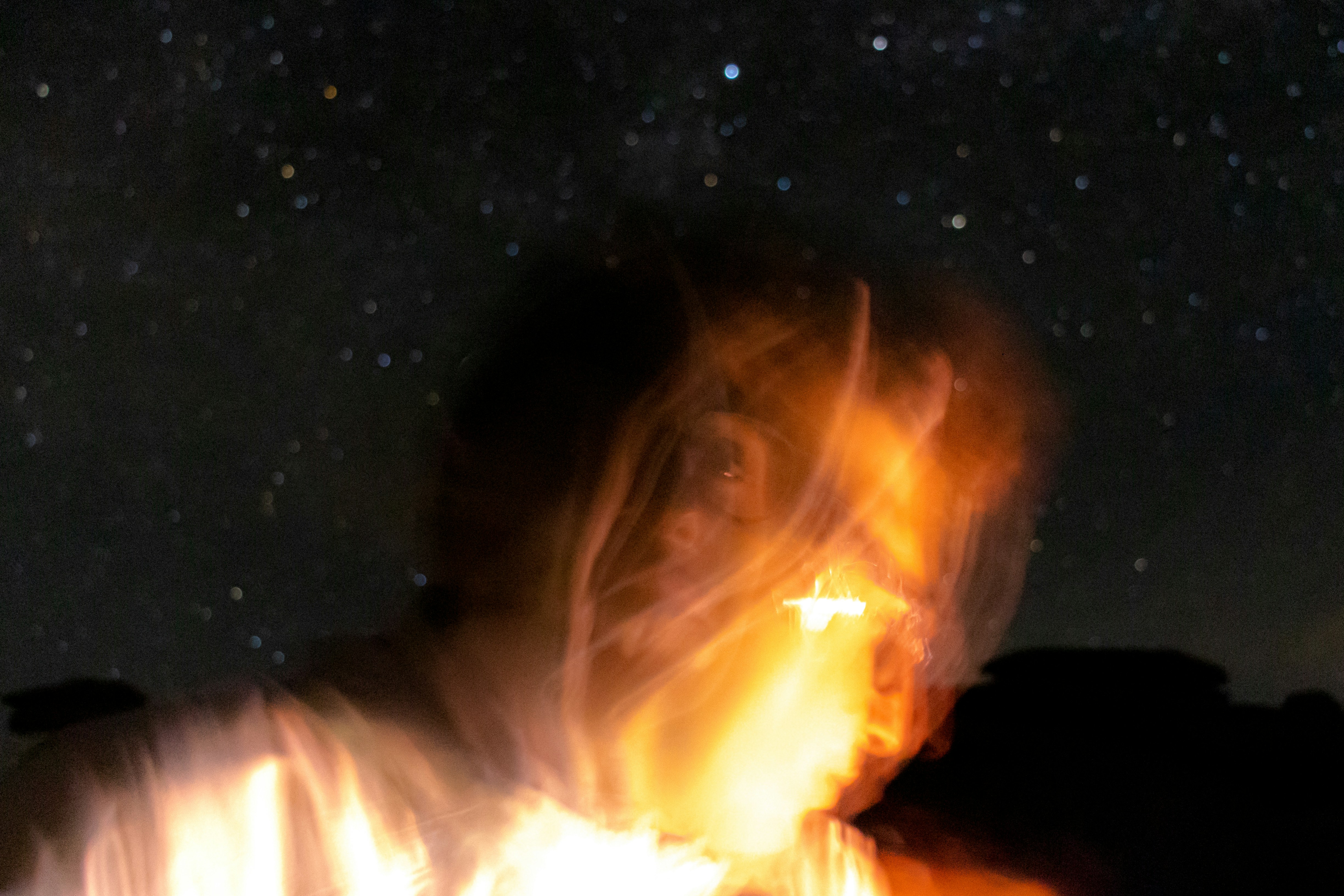 Ember Reverie Beneath a Velvet Night Sky